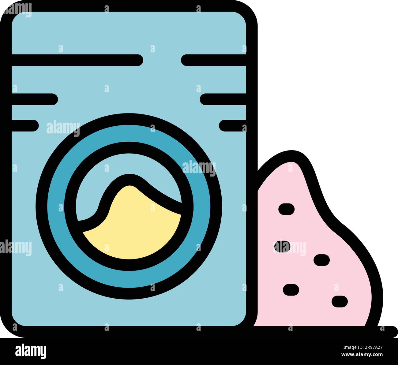 Morning washing machine icon. Outline Morning washing machine vector ...