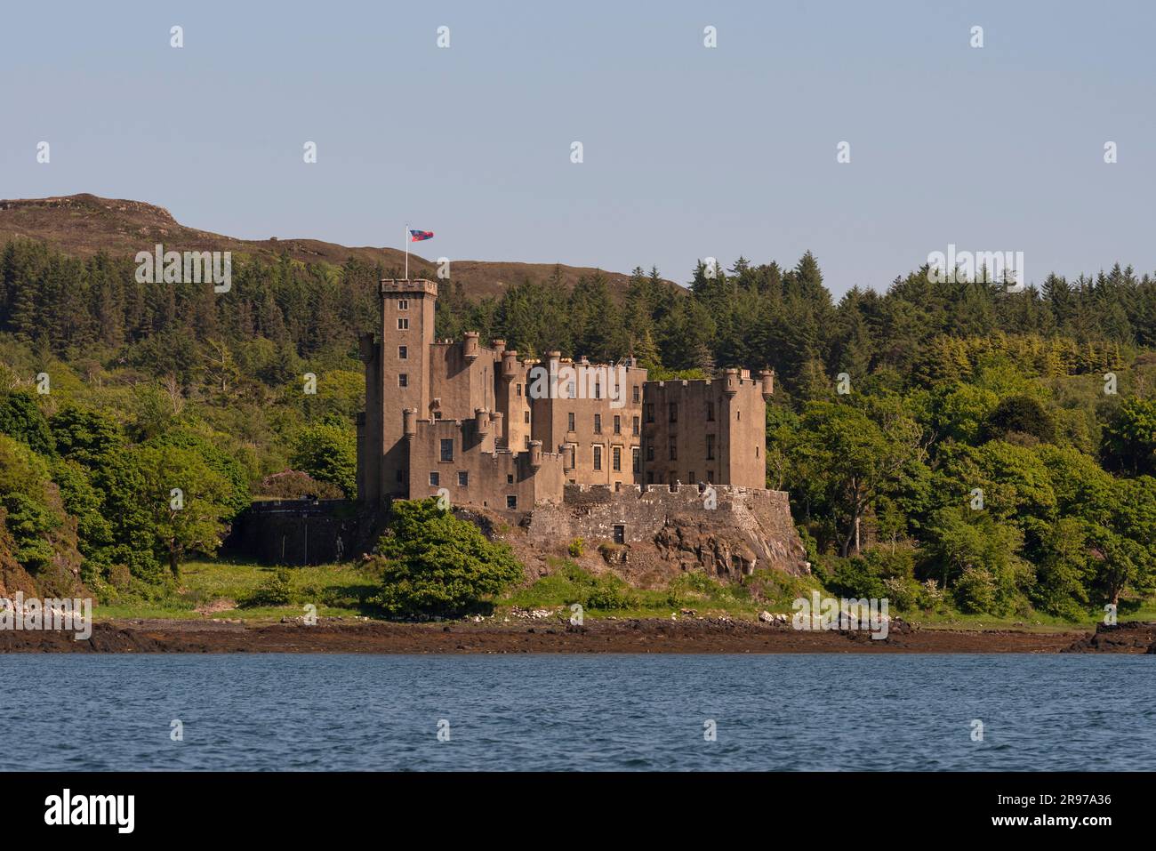 Dunvegan, Isle of Skye, Scotland, UK. June 6 2023. Dunvegan Castle and ...