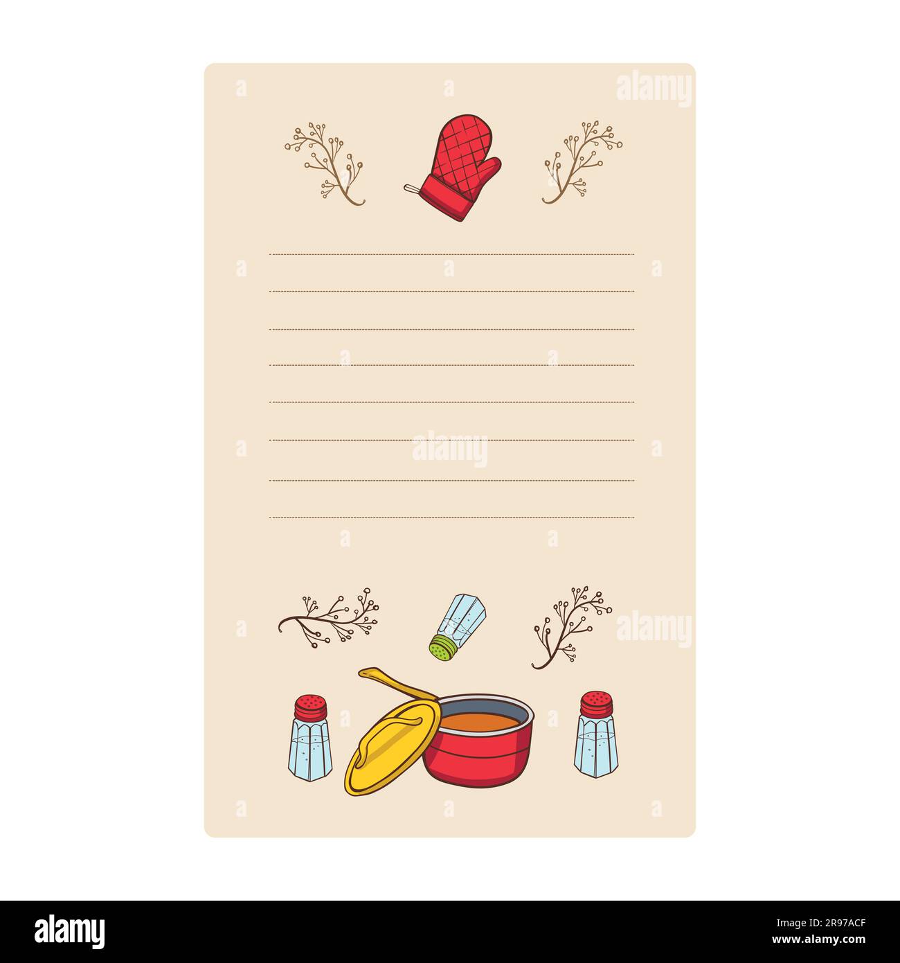 Cookbook template Kitchen utensils. Vector illustration.Cookbook template Kitchen utensils ...