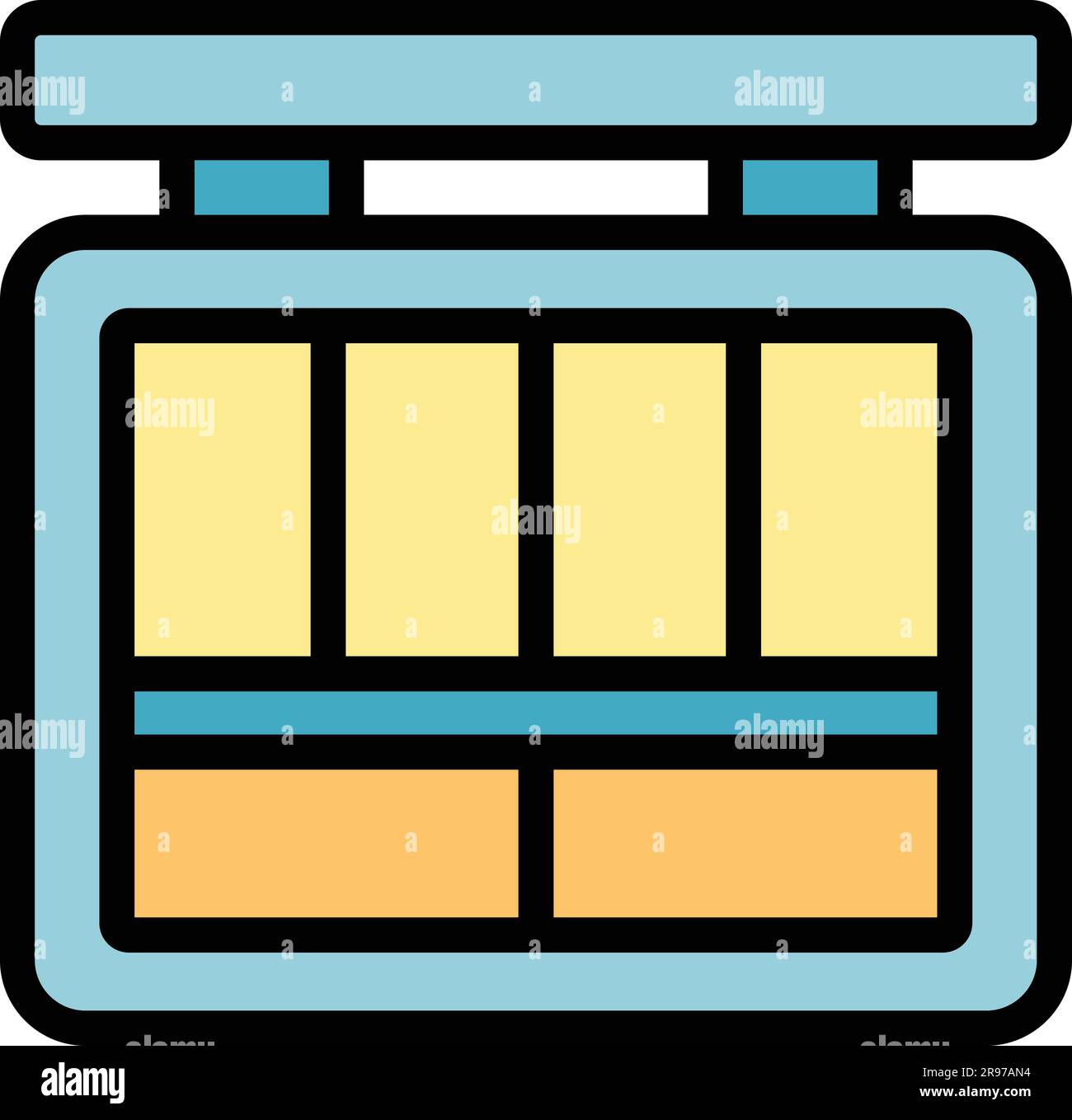 Korean cosmetics box icon. Outline Korean cosmetics box vector icon for ...