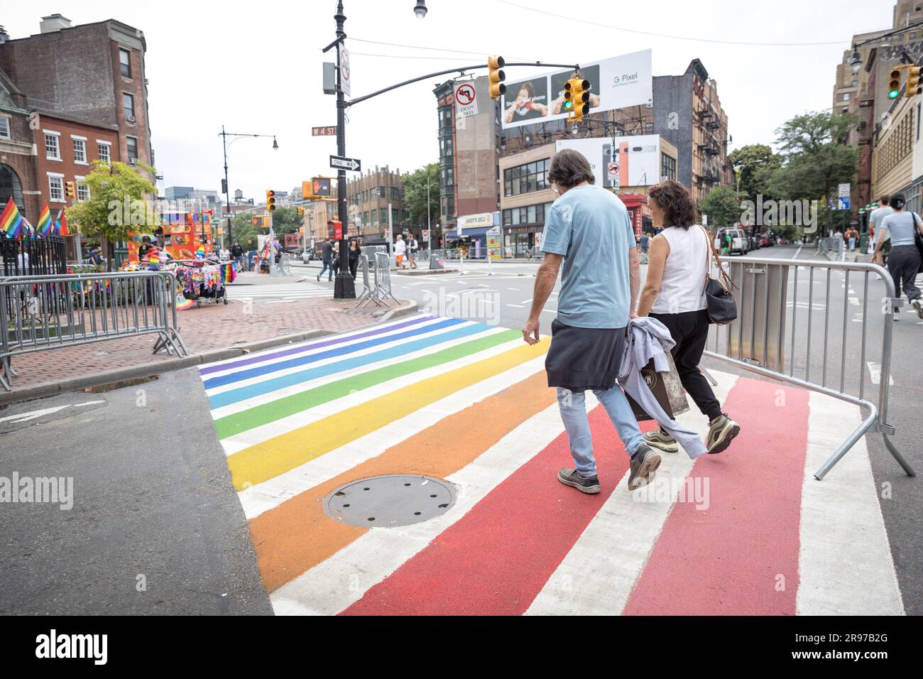 Crosswalk rainbow colors hi-res stock photography and images - Alamy