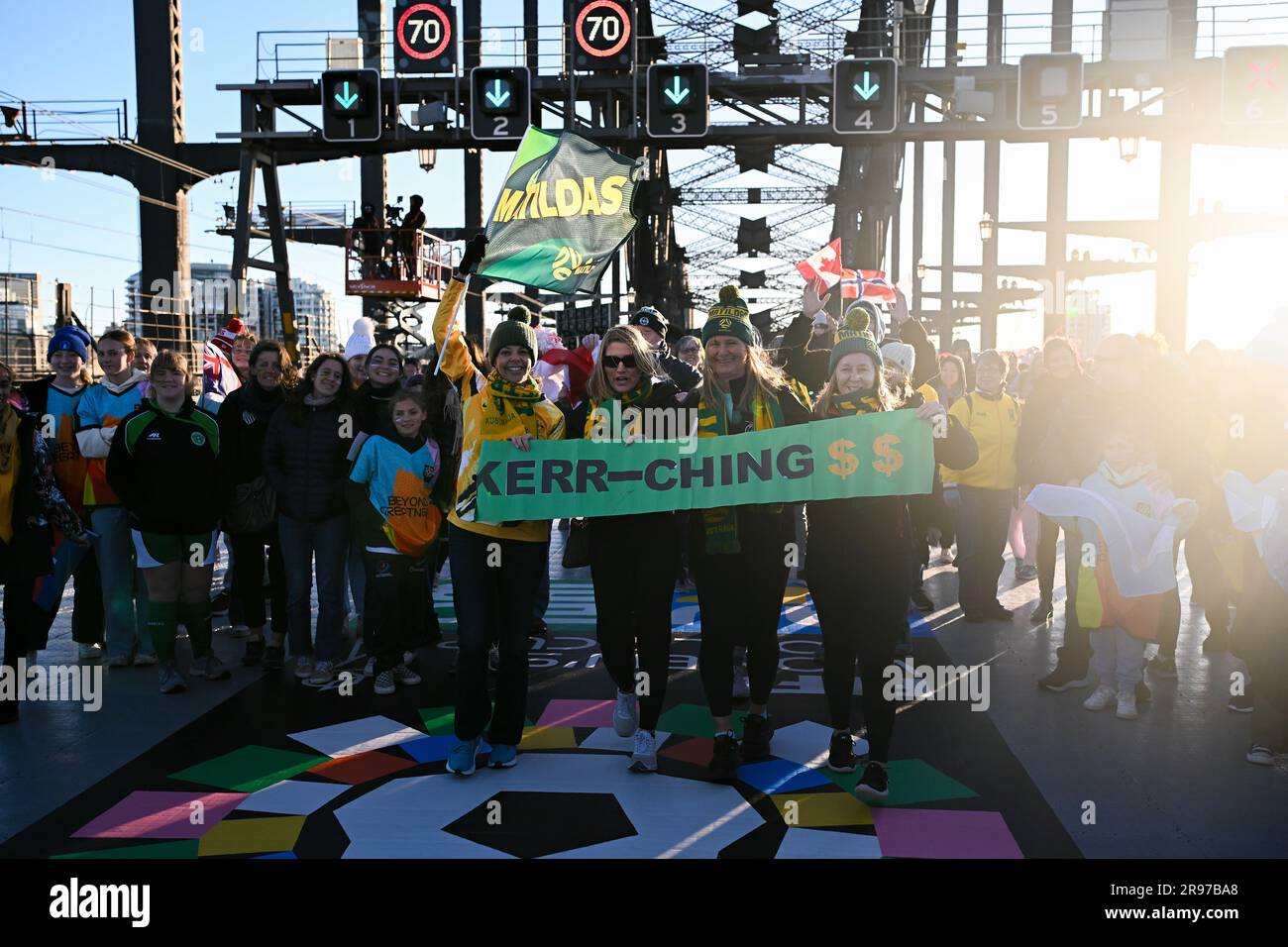 Football fans take part in the FIFA Women's World Cup 2023 Sydney ...