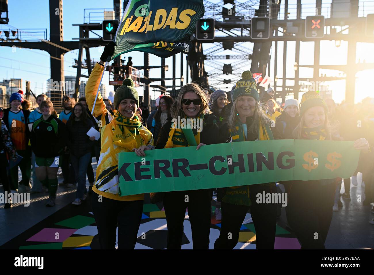 Football fans take part in the FIFA Women's World Cup 2023 Sydney ...