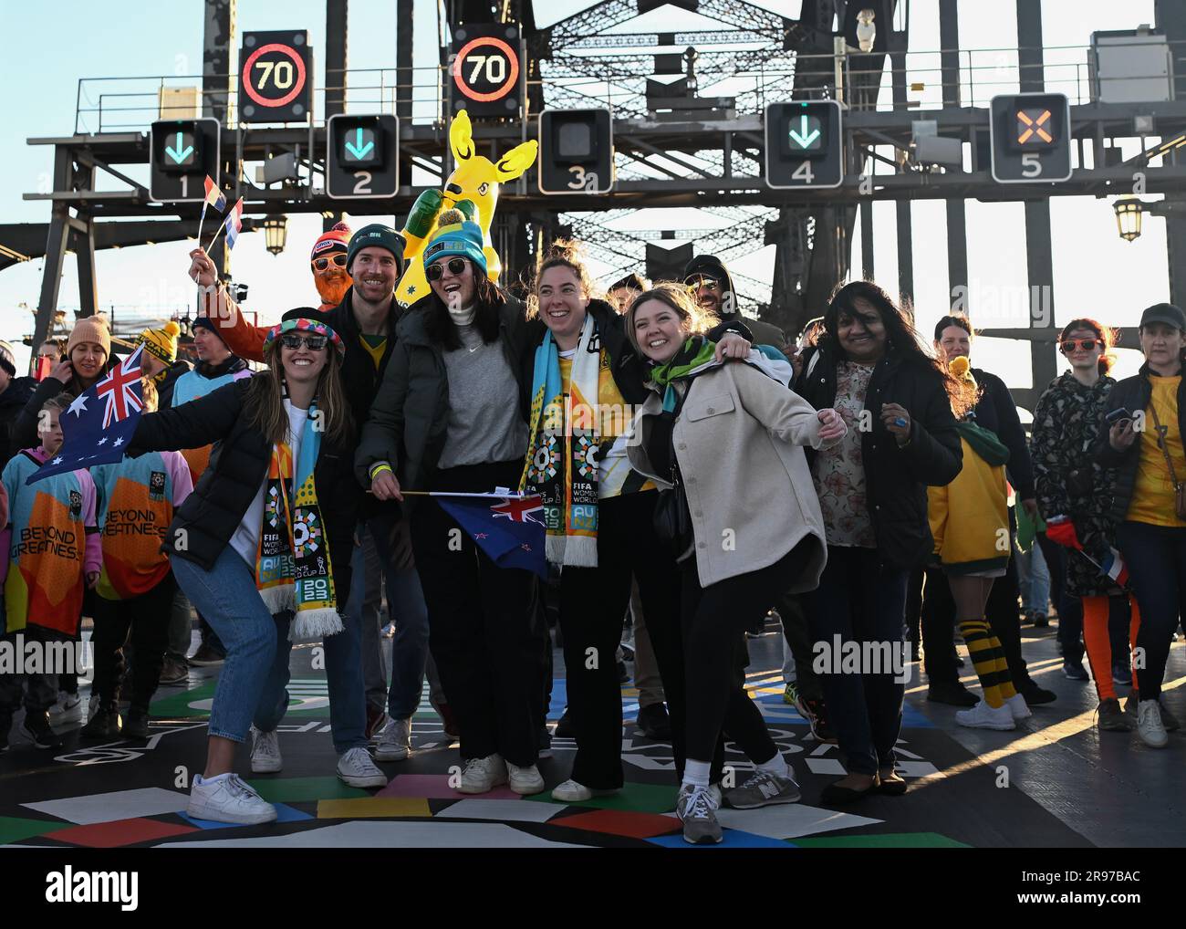 Football fans take part in the FIFA Women's World Cup 2023 Sydney ...