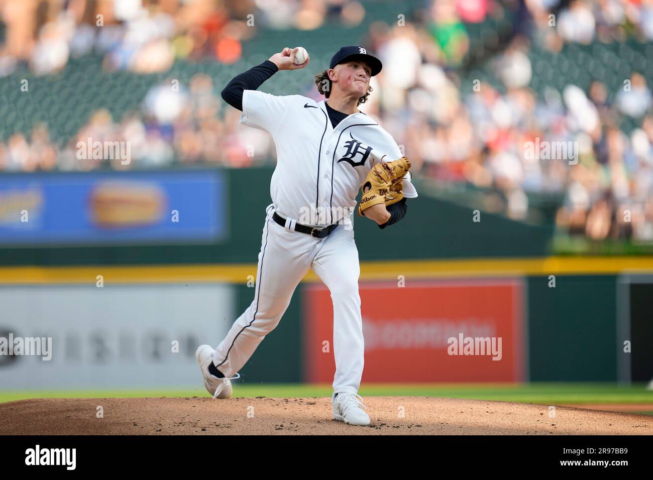 Detroit Tigers pitcher Reese Olson throws against the Minnesota Twins ...