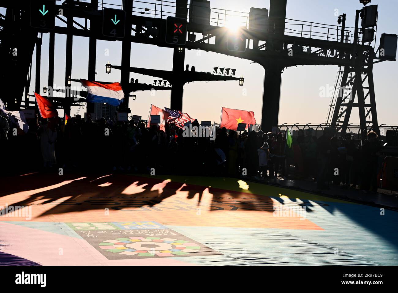 Football fans take part in the FIFA Women's World Cup 2023 Sydney ...
