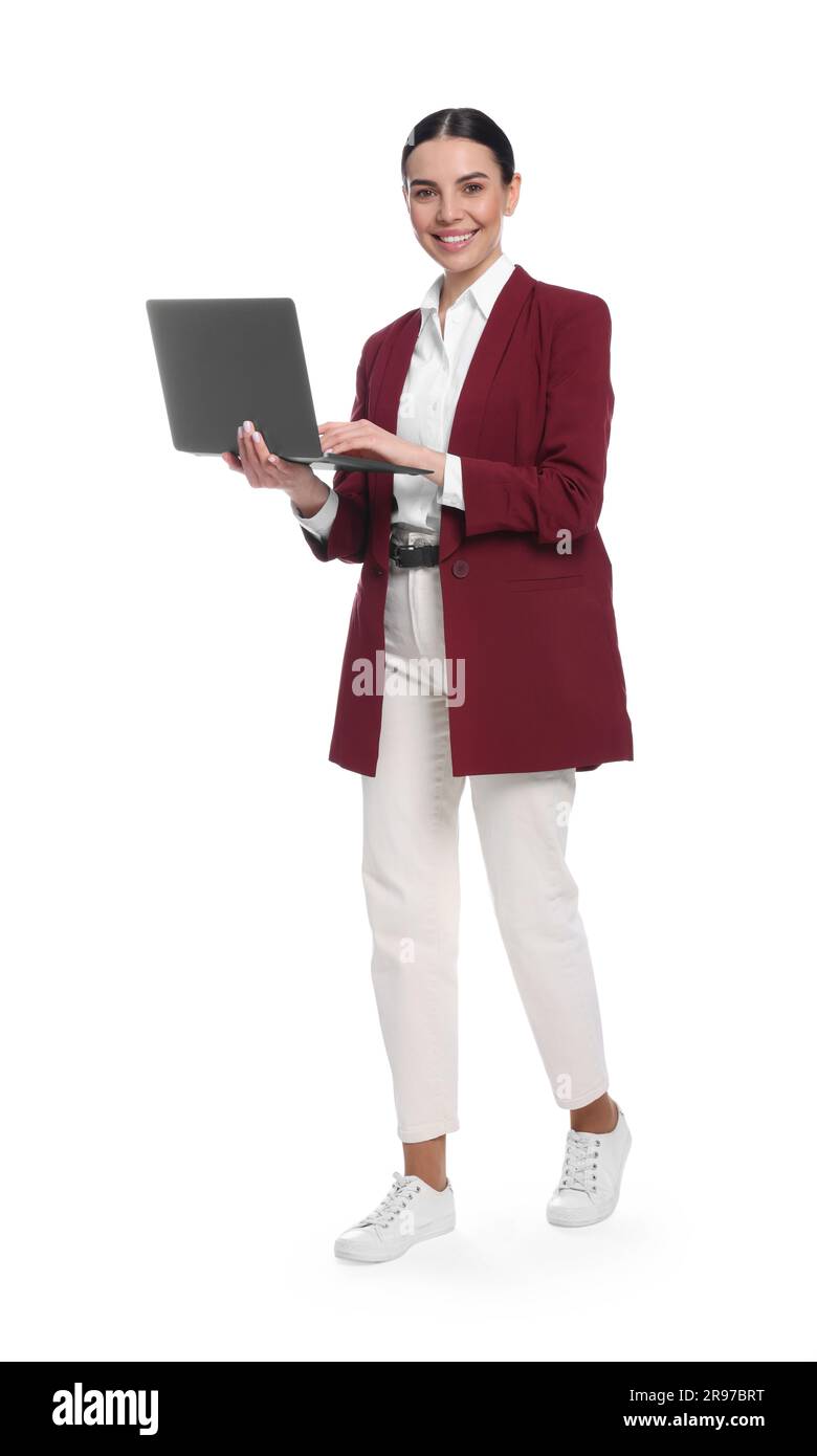 Portrait happy smiling tech Cut Out Stock Images & Pictures - Alamy