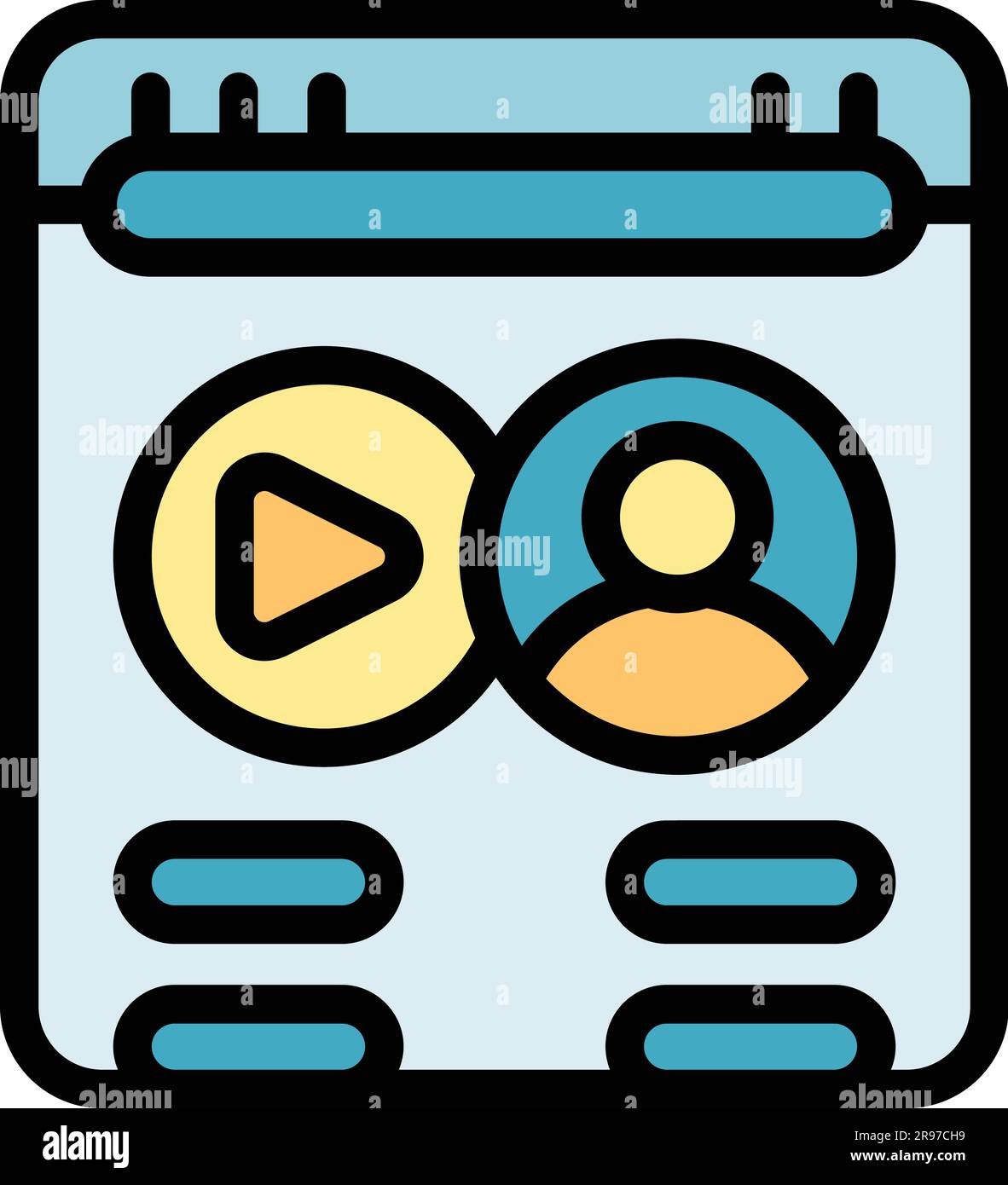 Marketing web profile icon. Outline Marketing web profile vector icon ...