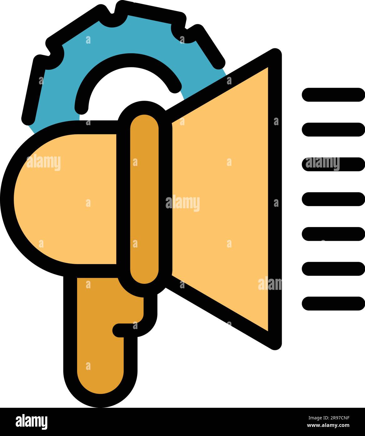Marketing megaphone icon. Outline Marketing megaphone vector icon for ...