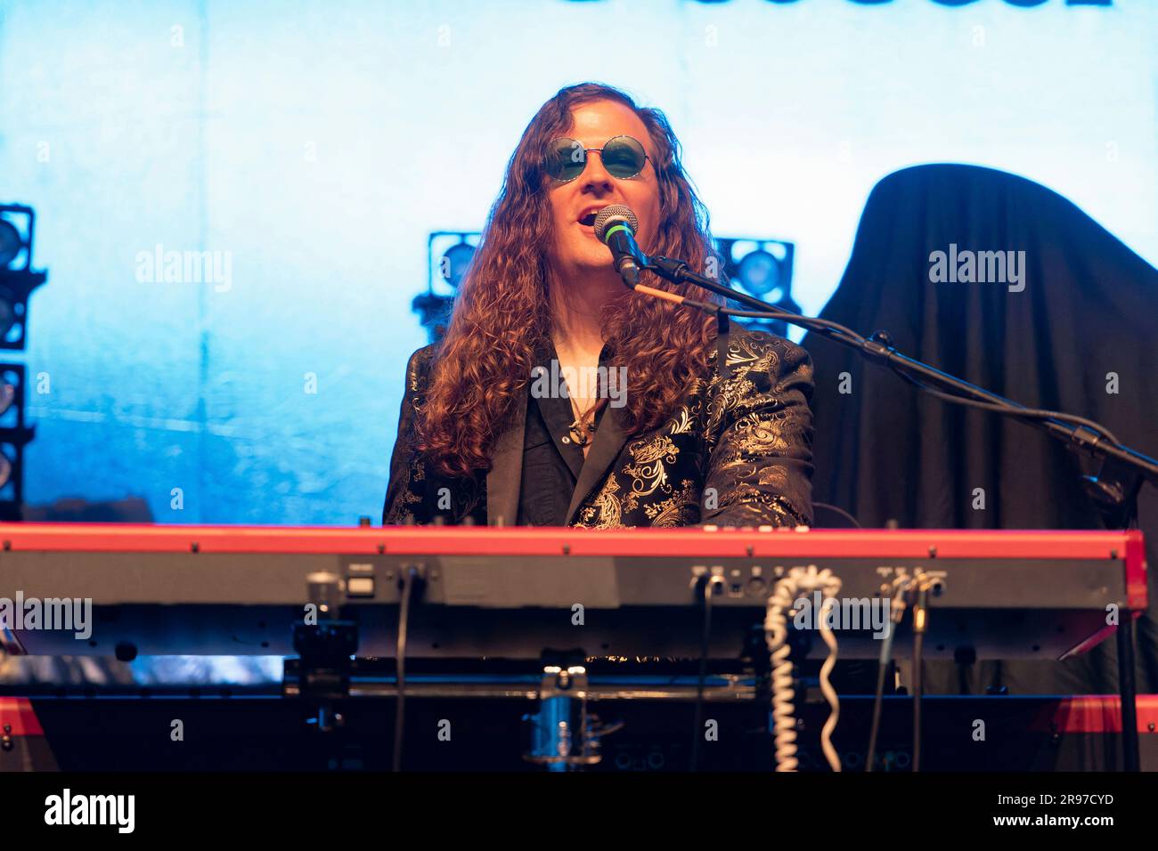 Evan Mercer of Mac Saturn performs Friday, June 23, 2023, at The ...