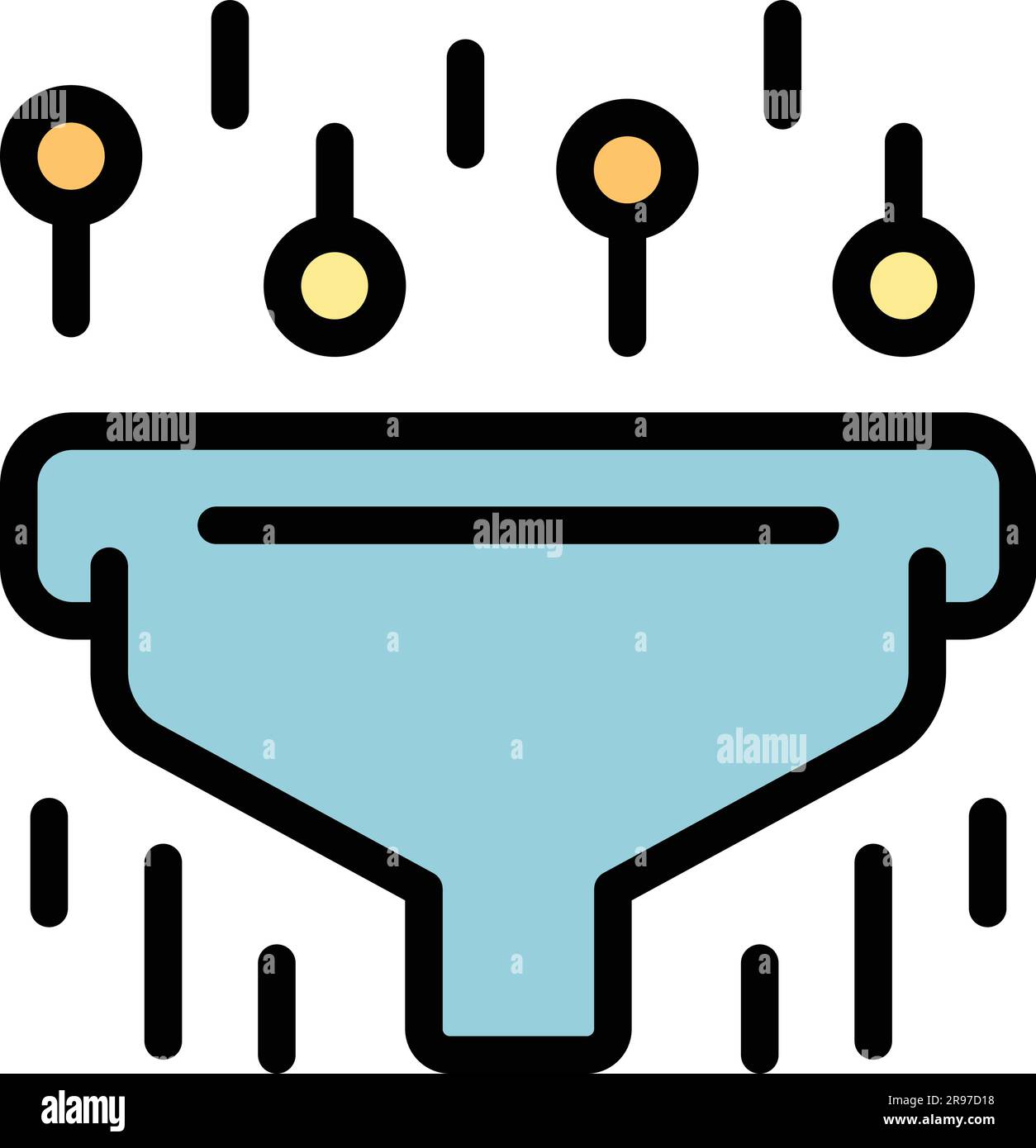 Marketing funnel icon. Outline Marketing funnel vector icon for web ...