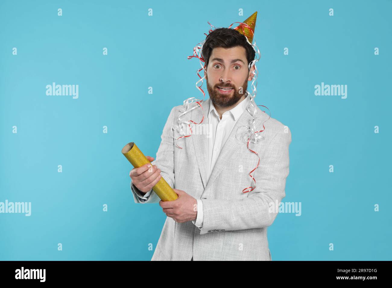 Confused man party hi-res stock photography and images - Alamy