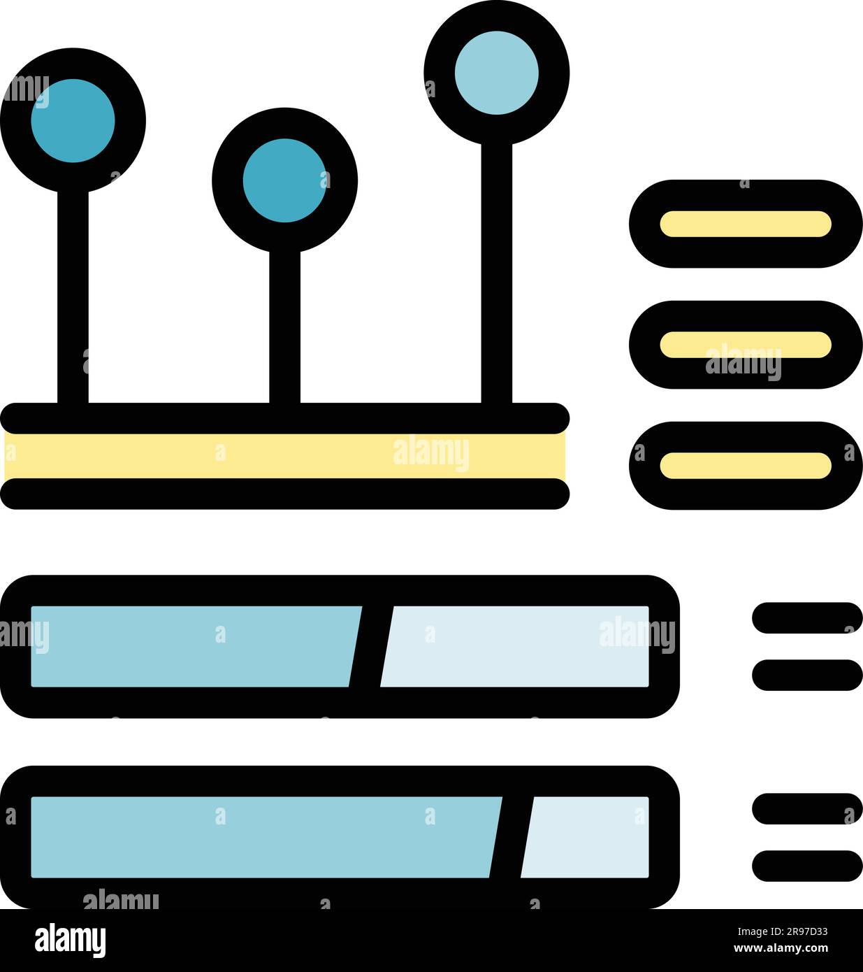 Marketing elements icon. Outline Marketing elements vector icon for web ...