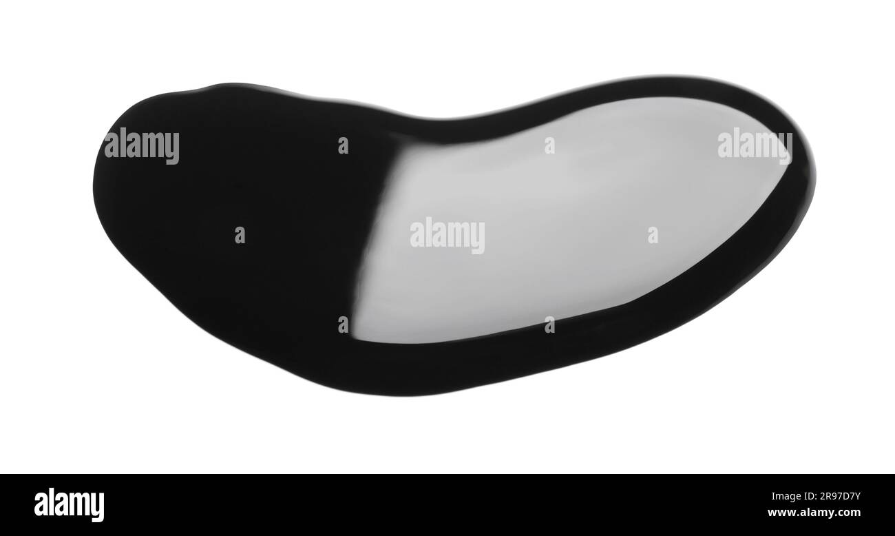 Blot of black paint on white background Stock Photo - Alamy
