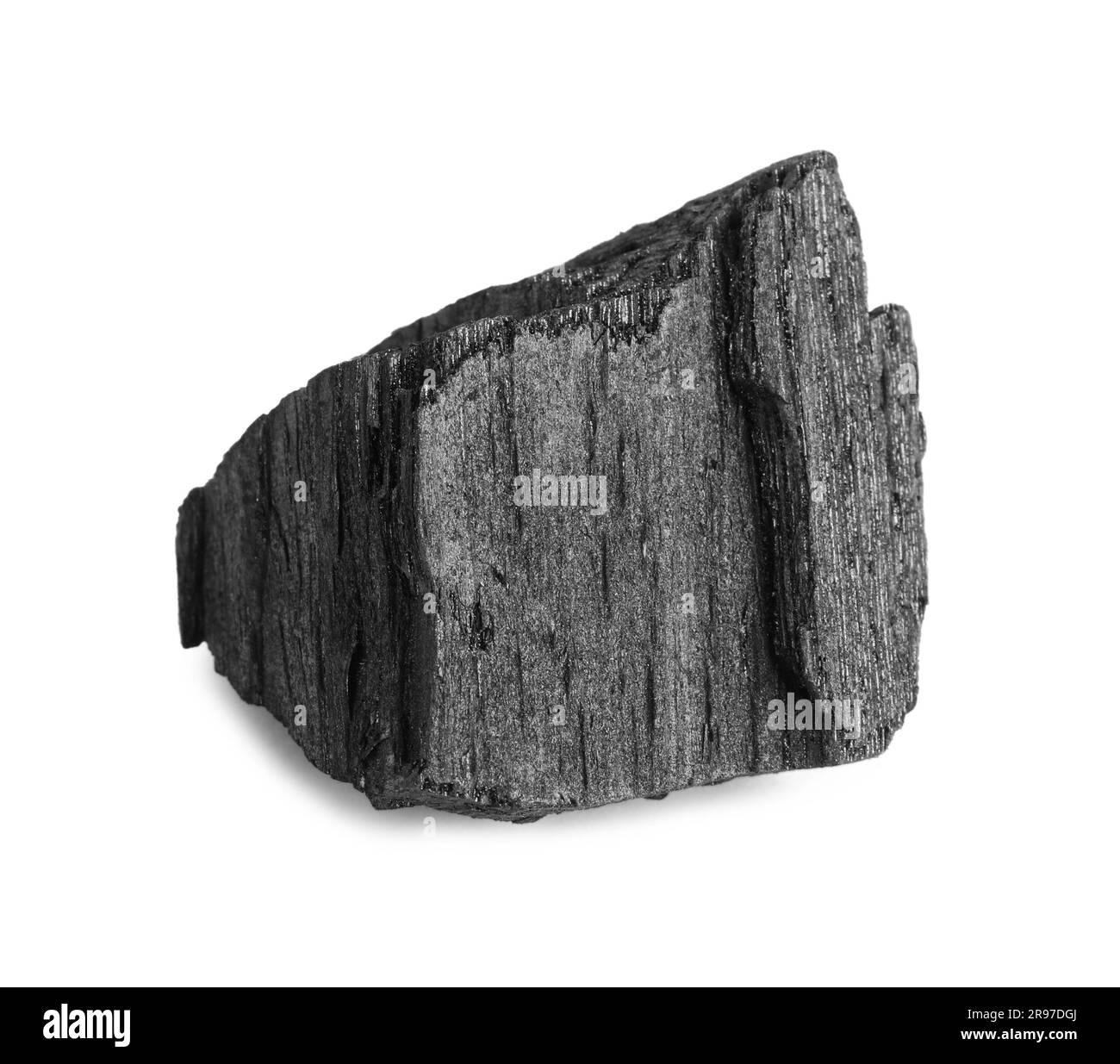 Piece of coal isolated on white. Mineral deposits Stock Photo - Alamy