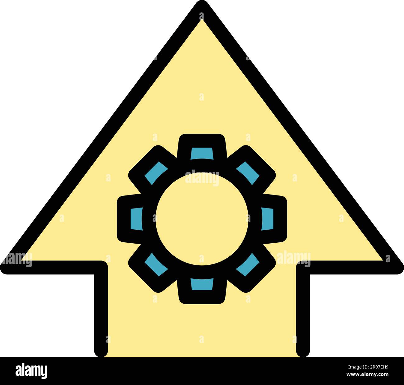 Start management icon outline vector. Job project. Office online color ...