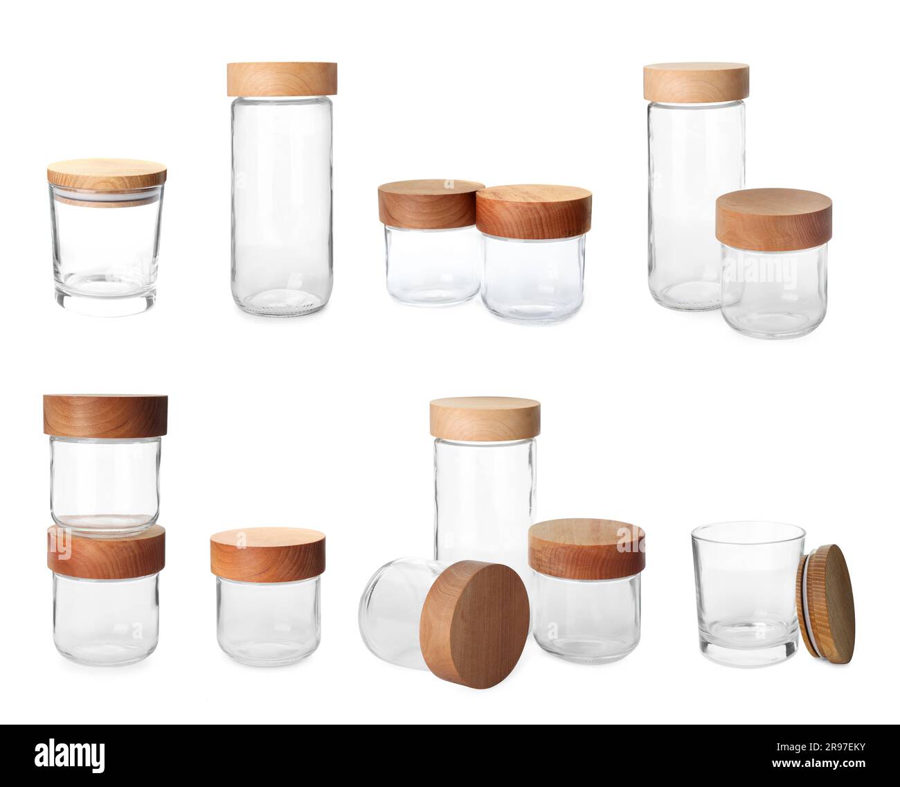 Wooden lid jars Cut Out Stock Images & Pictures - Alamy