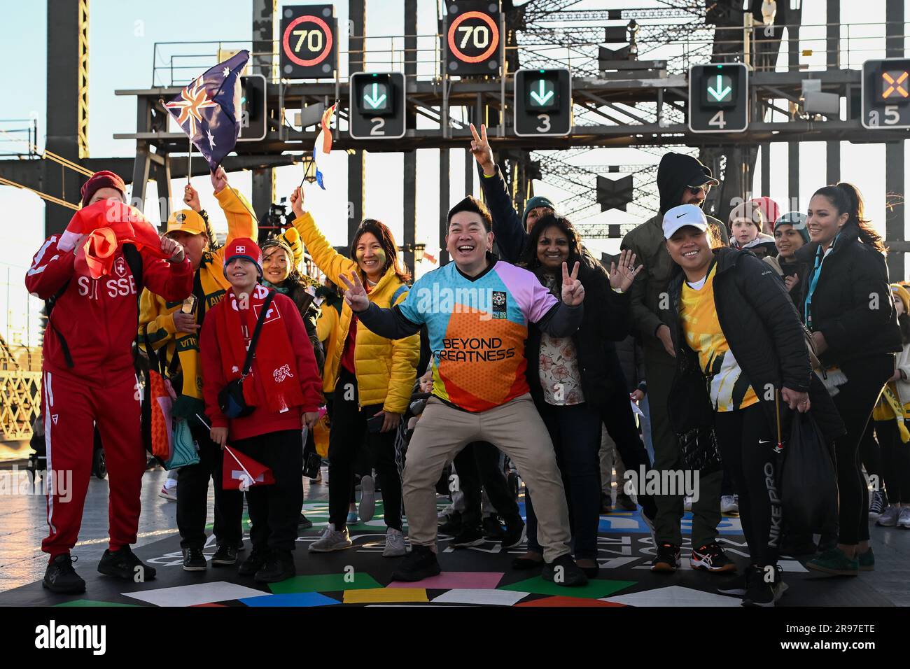 Football fans take part in the FIFA Women's World Cup 2023 Sydney ...