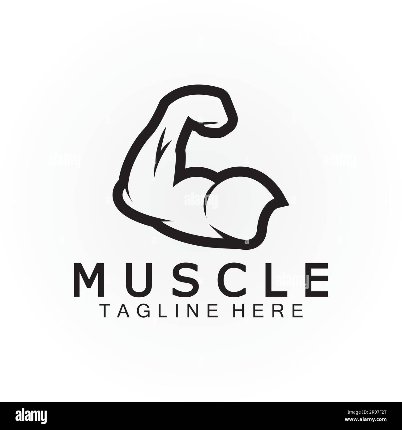 Biceps muscle icon logo vector design template Stock Vector Image & Art ...