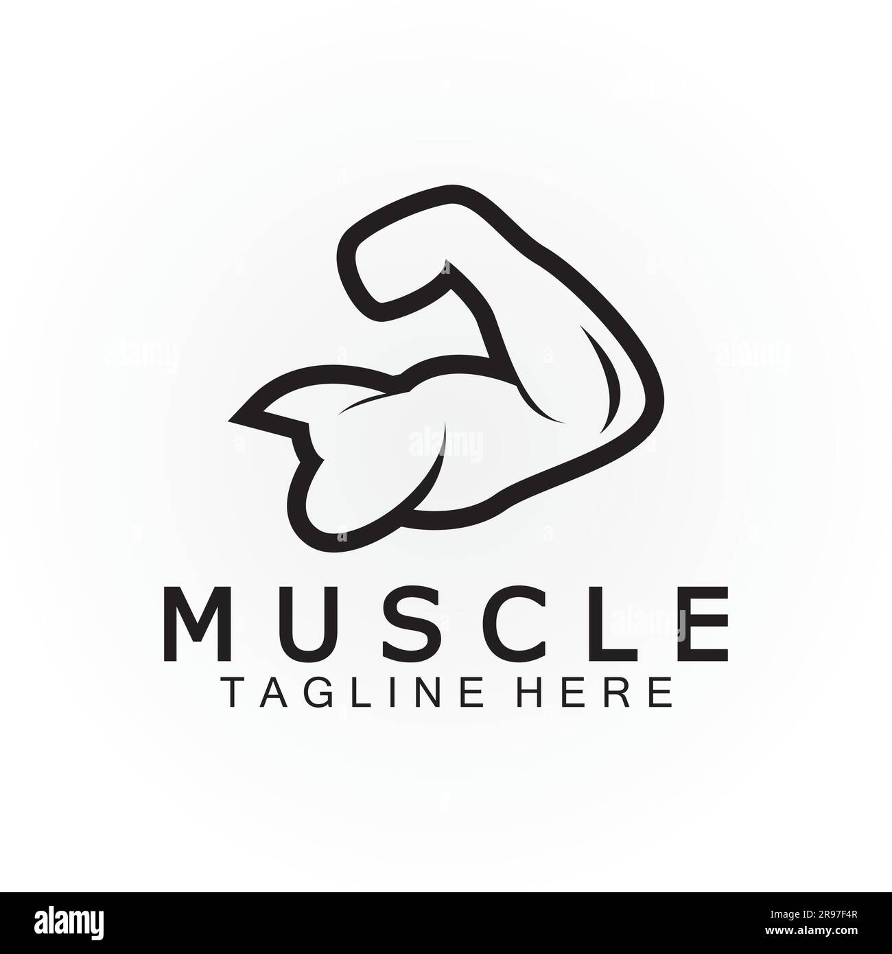 Biceps muscle icon logo vector design template Stock Vector Image & Art ...