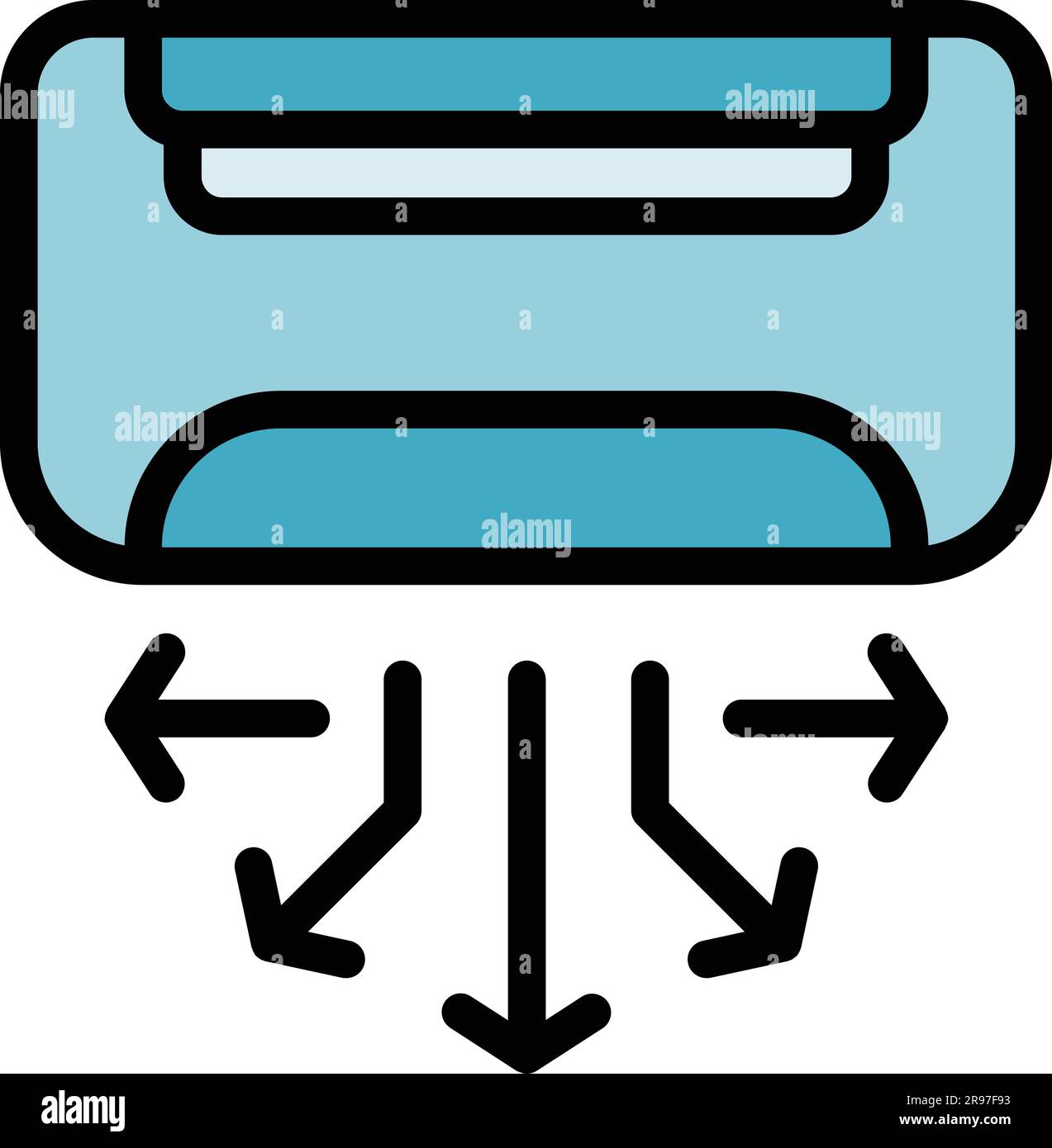 Repair air conditioner air direction icon. Outline Repair air ...