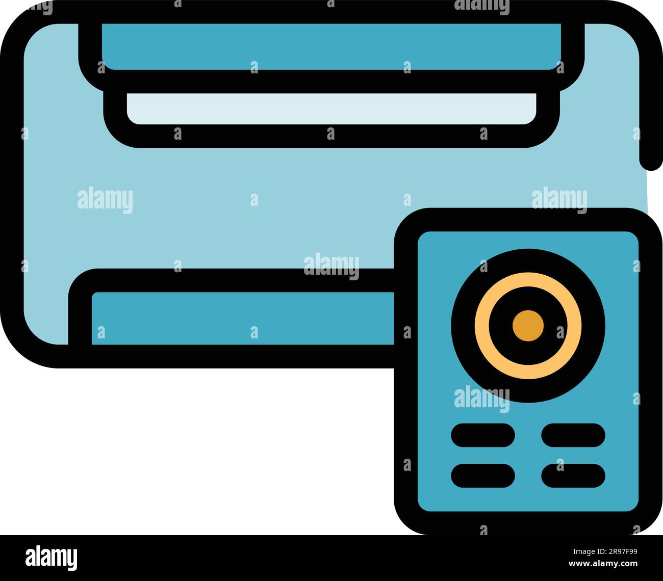 Repair air conditioner remote control icon. Outline Repair air ...