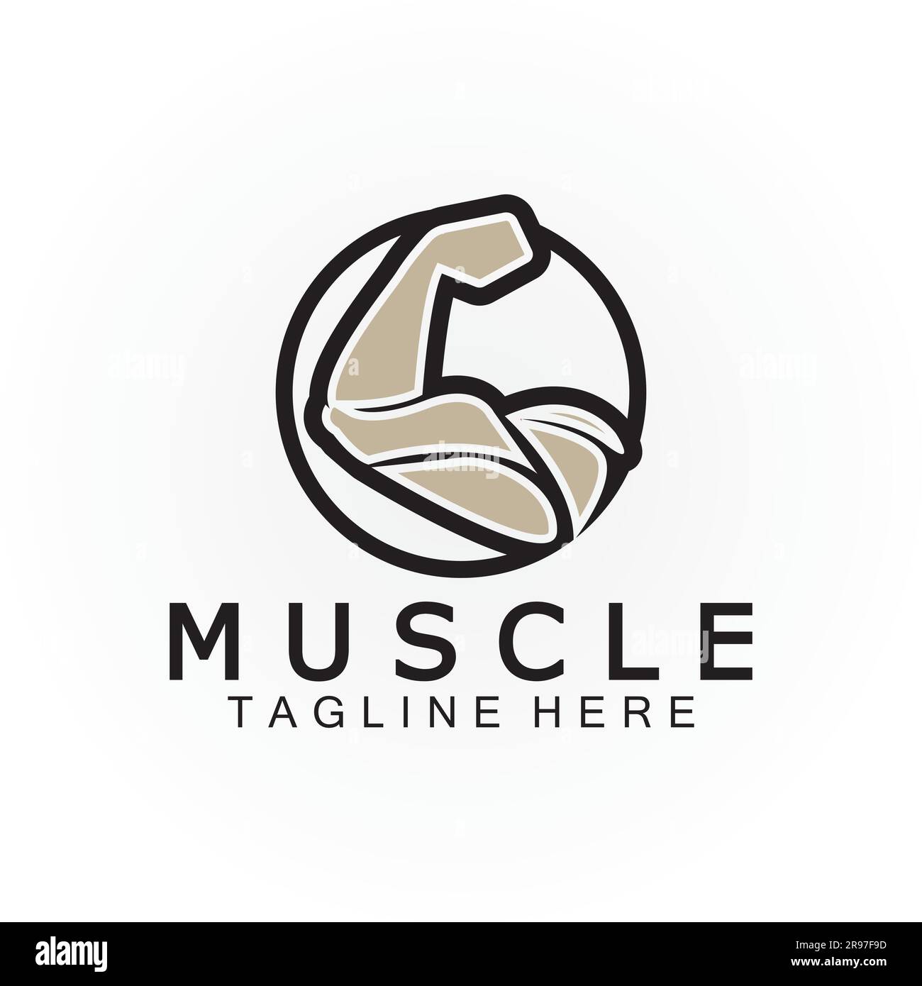 Biceps muscle icon logo vector design template Stock Vector Image & Art ...