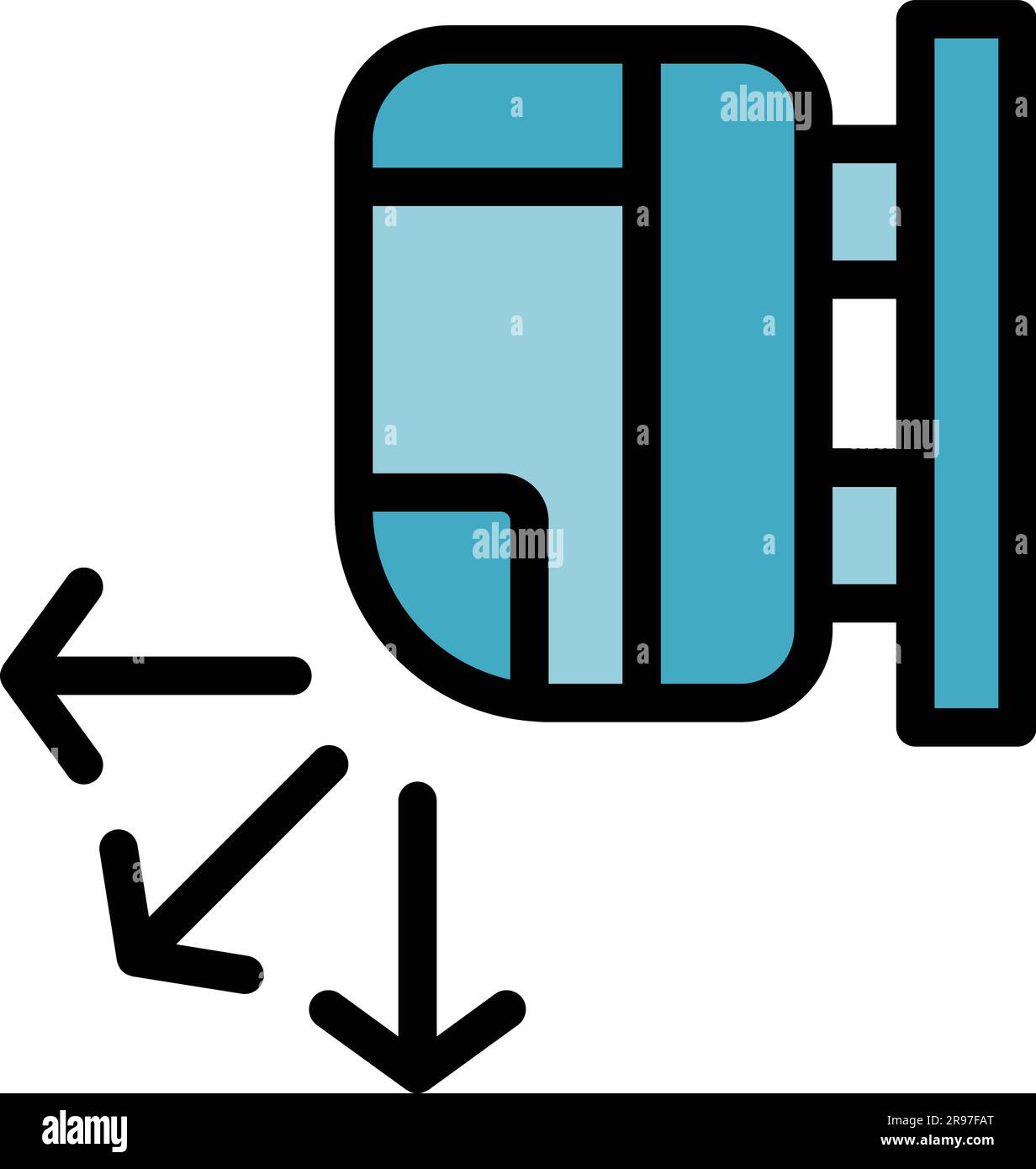 Repair air conditioner direction icon. Outline Repair air conditioner direction vector icon for ...