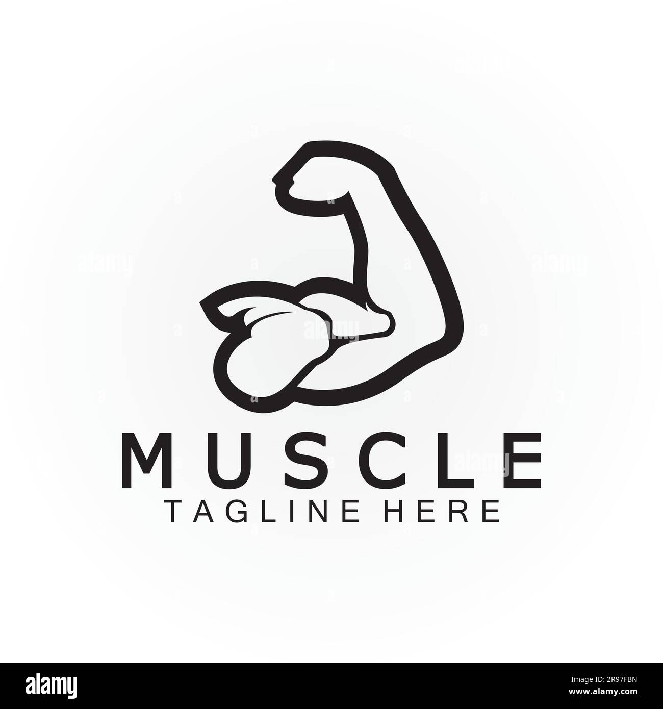Biceps muscle icon logo vector design template Stock Vector Image & Art ...