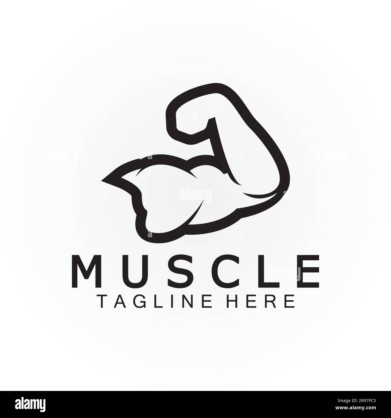 Biceps muscle icon logo vector design template Stock Vector Image & Art ...
