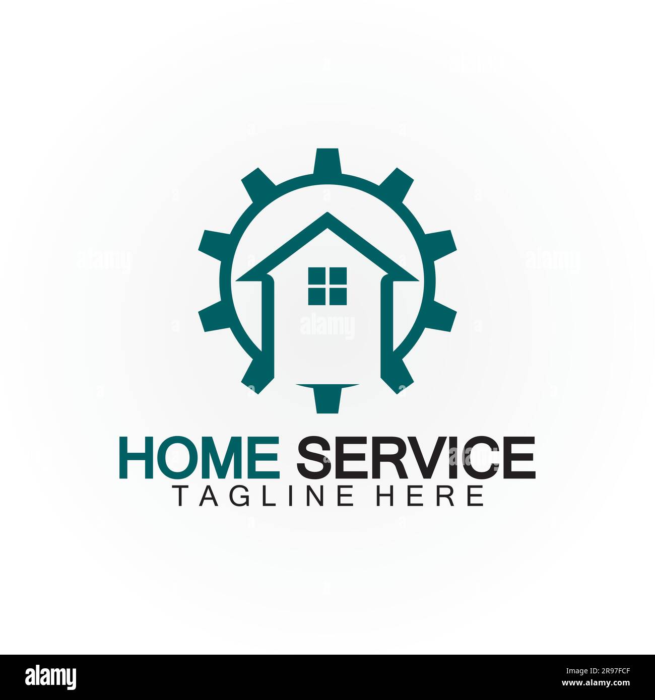 Home service logo, design concept gear and home, suitable for ...