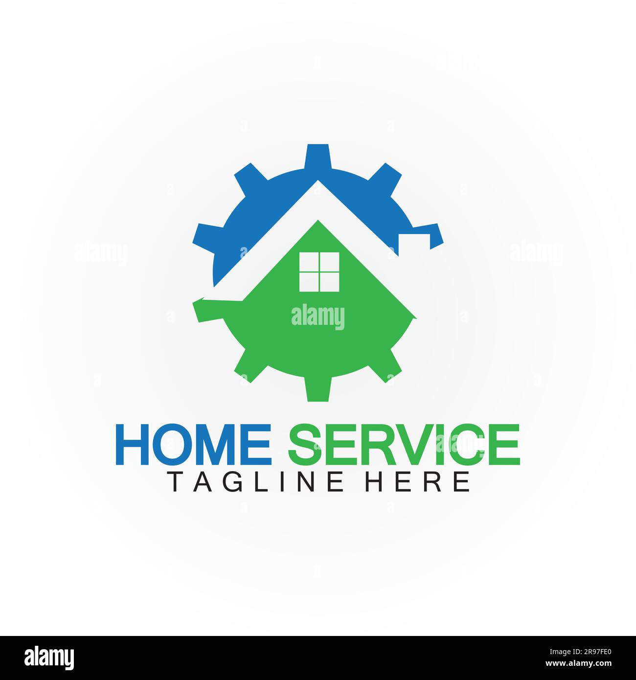 Home service logo, design concept gear and home, suitable for ...