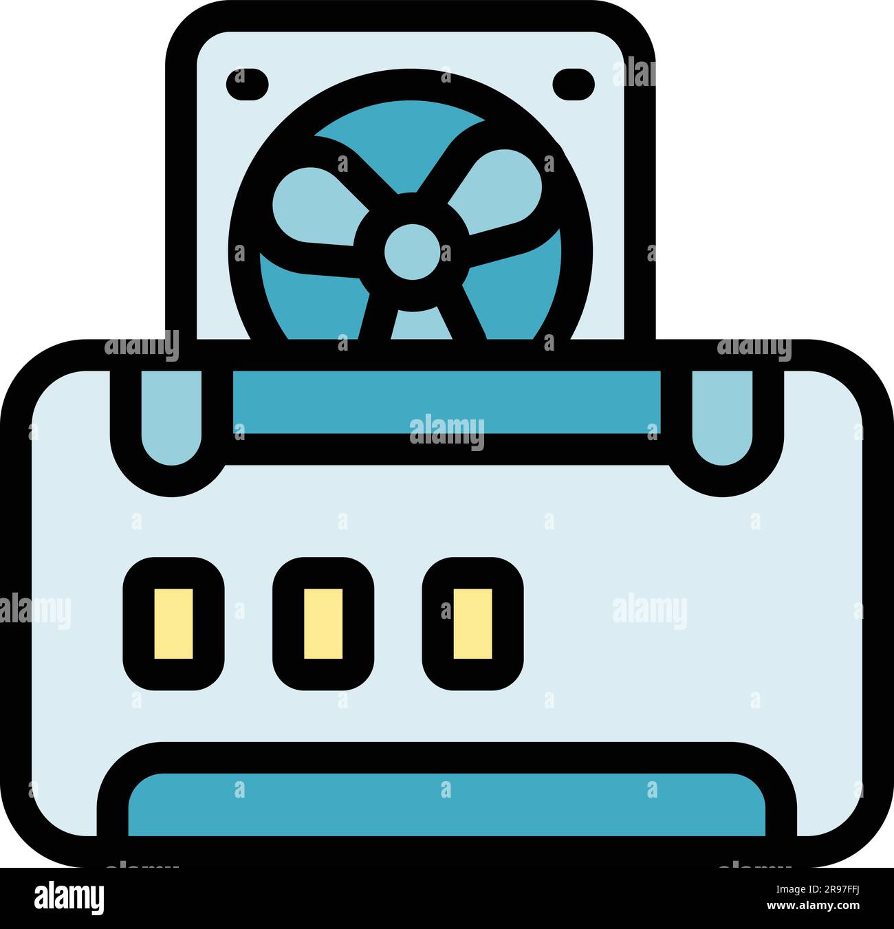 Repair air conditioner outdoor fan icon. Outline Repair air conditioner ...