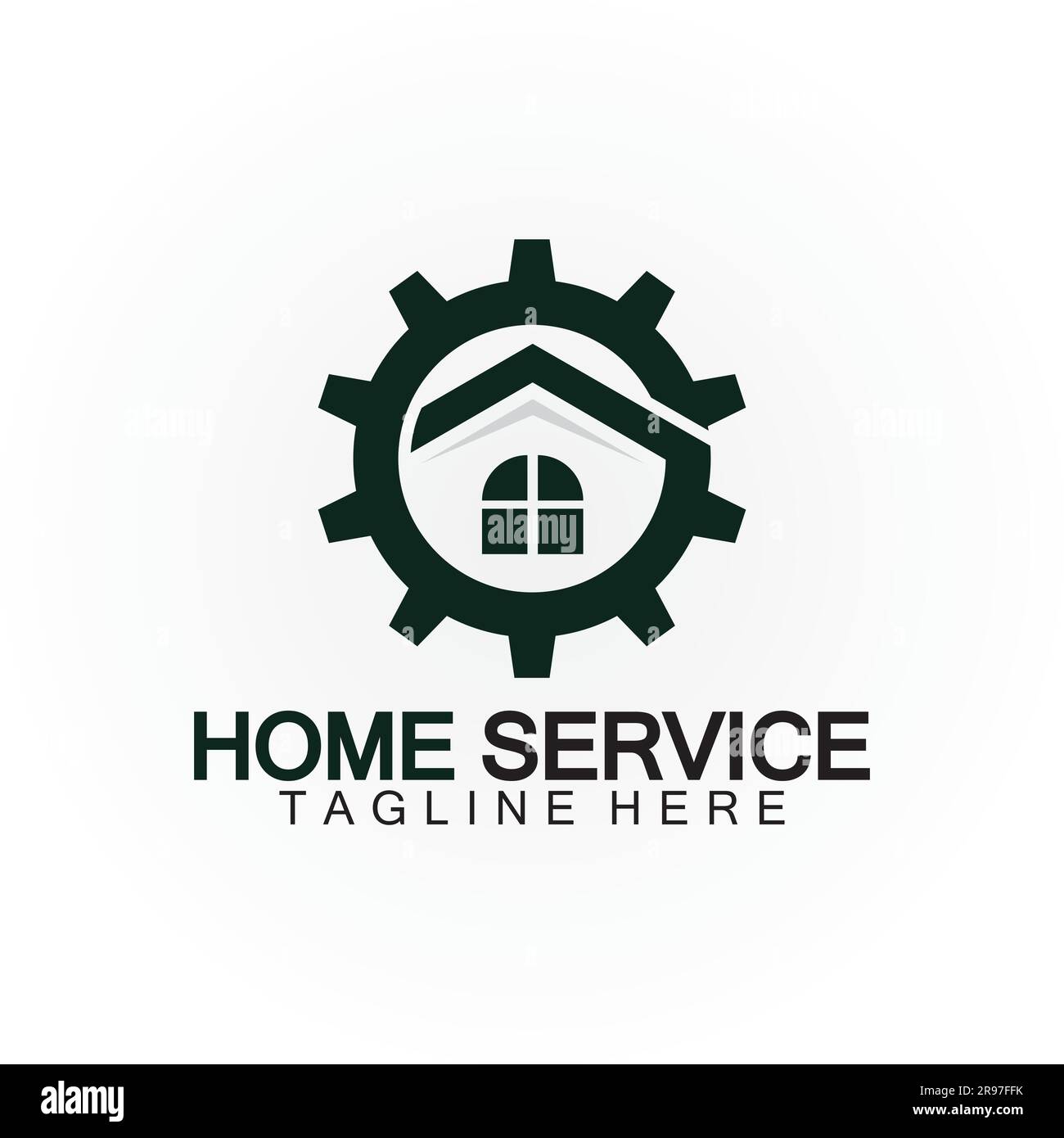 Home service logo, design concept gear and home, suitable for ...
