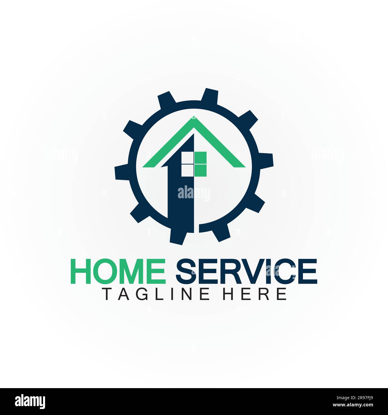 Home service logo, design concept gear and home, suitable for ...
