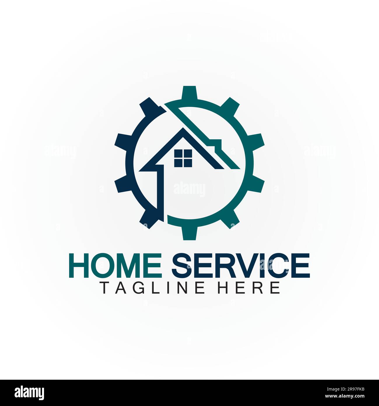 Home service logo, design concept gear and home, suitable for ...