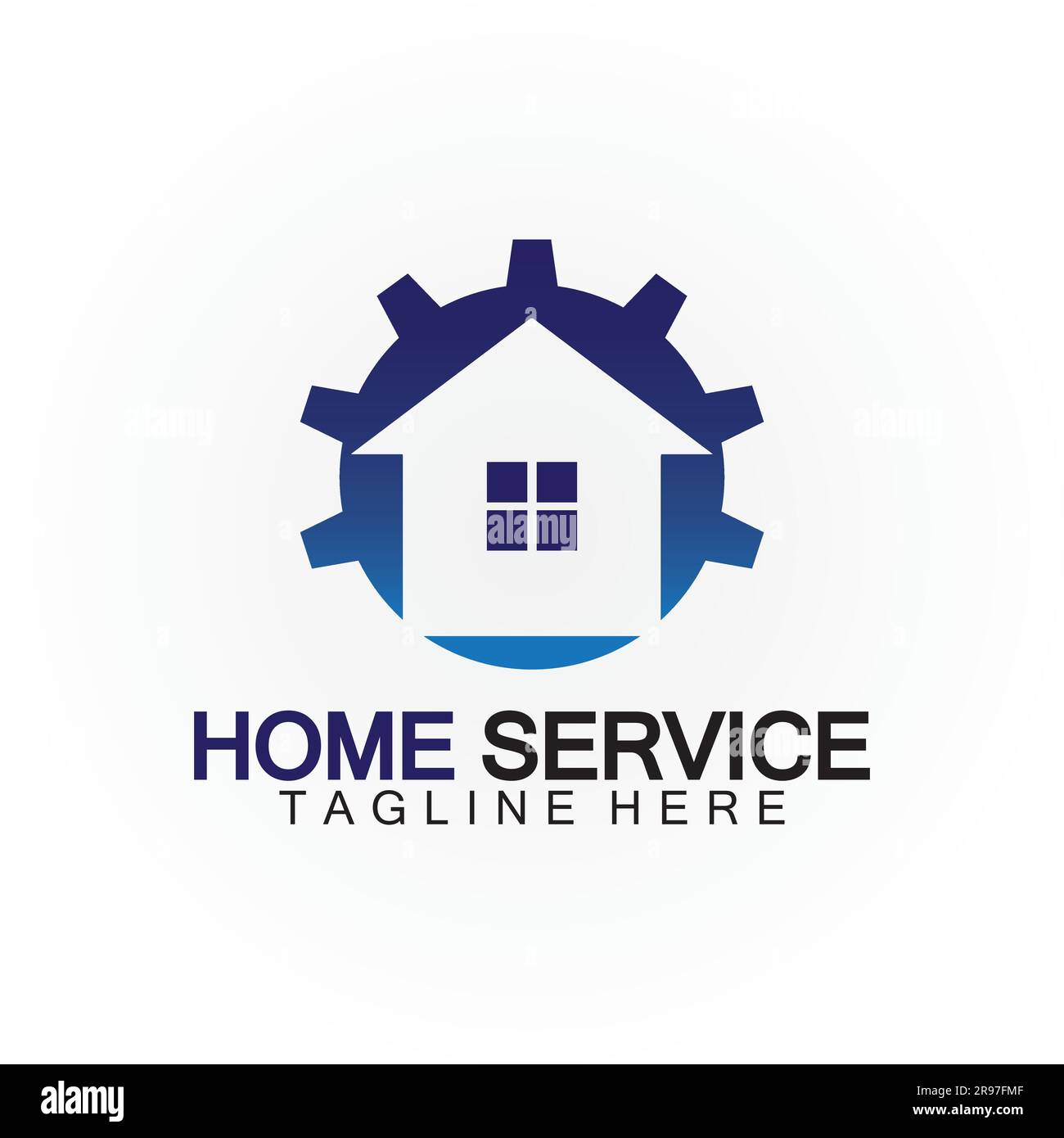 Home service logo, design concept gear and home, suitable for ...