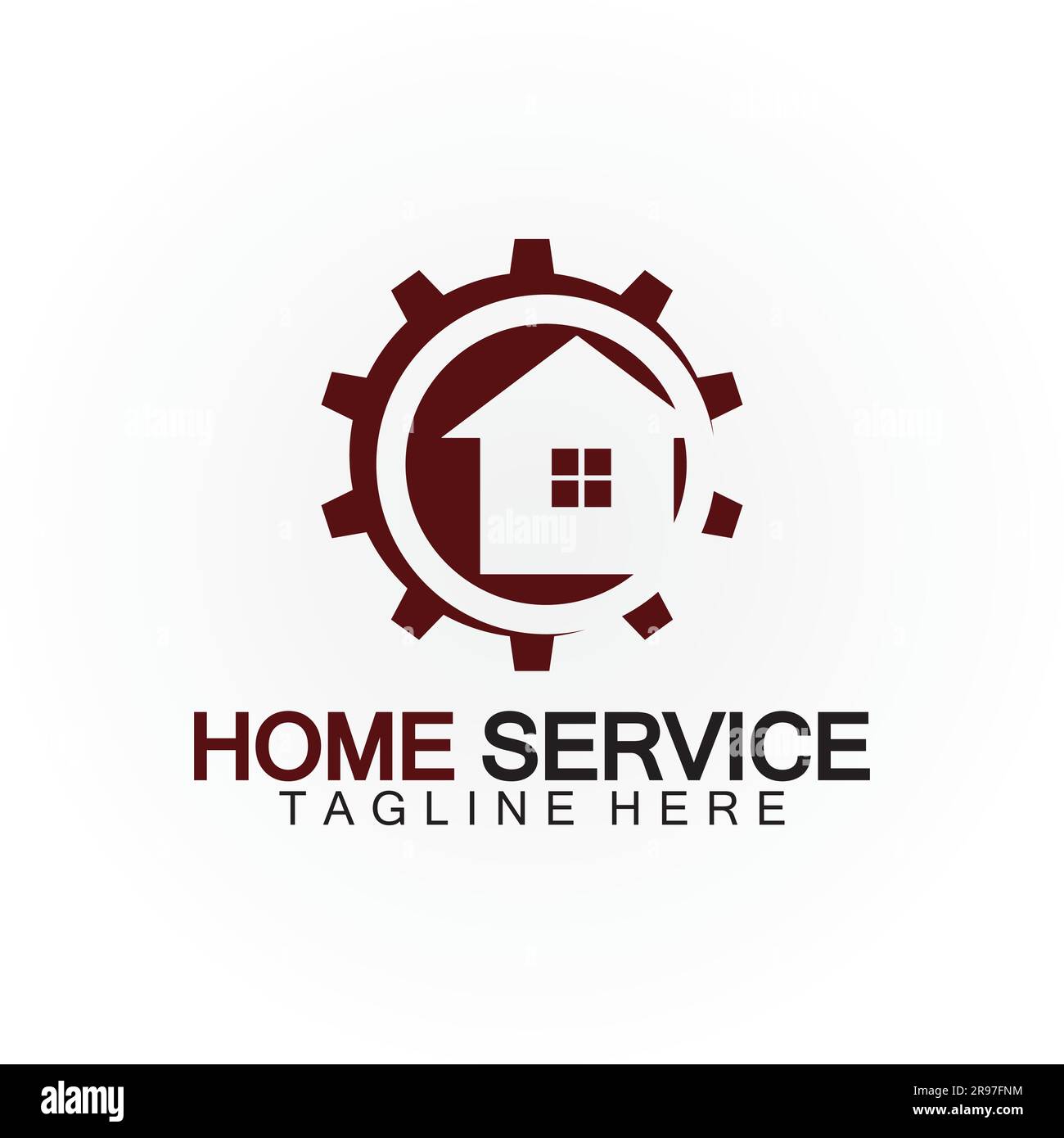 Home service logo, design concept gear and home, suitable for ...