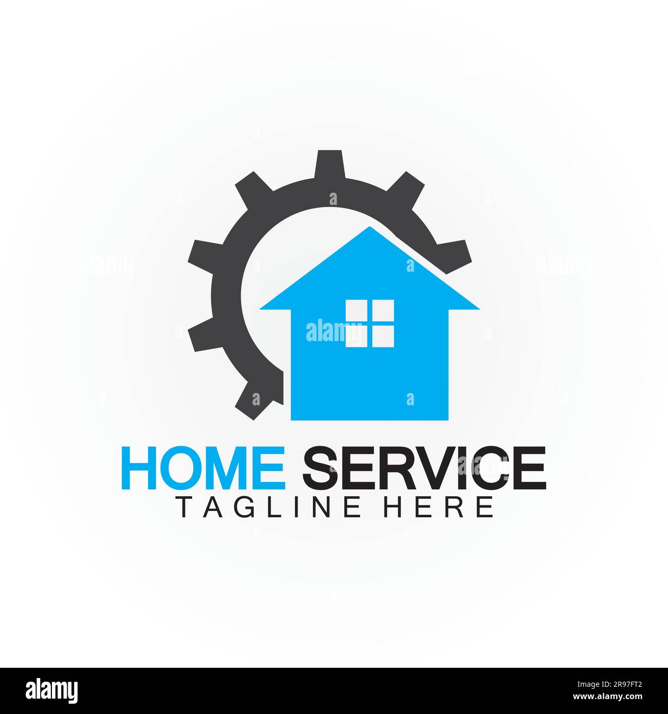 Home service logo, design concept gear and home, suitable for ...