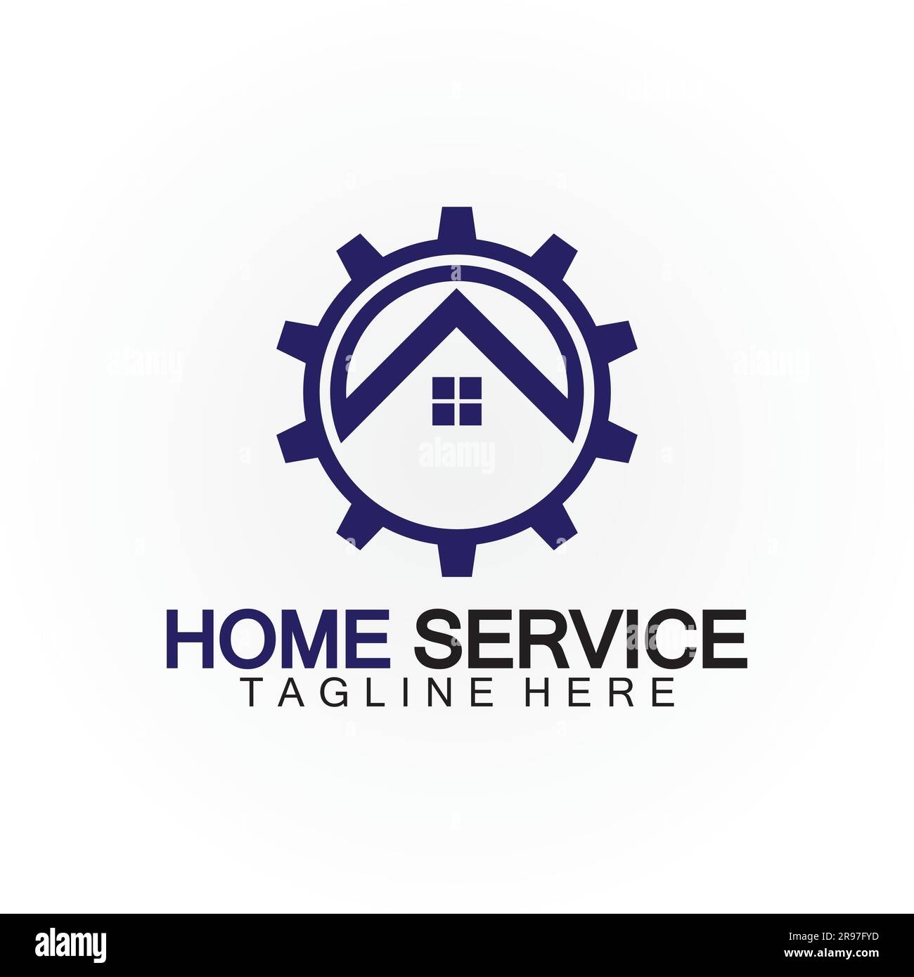 Home service logo, design concept gear and home, suitable for ...