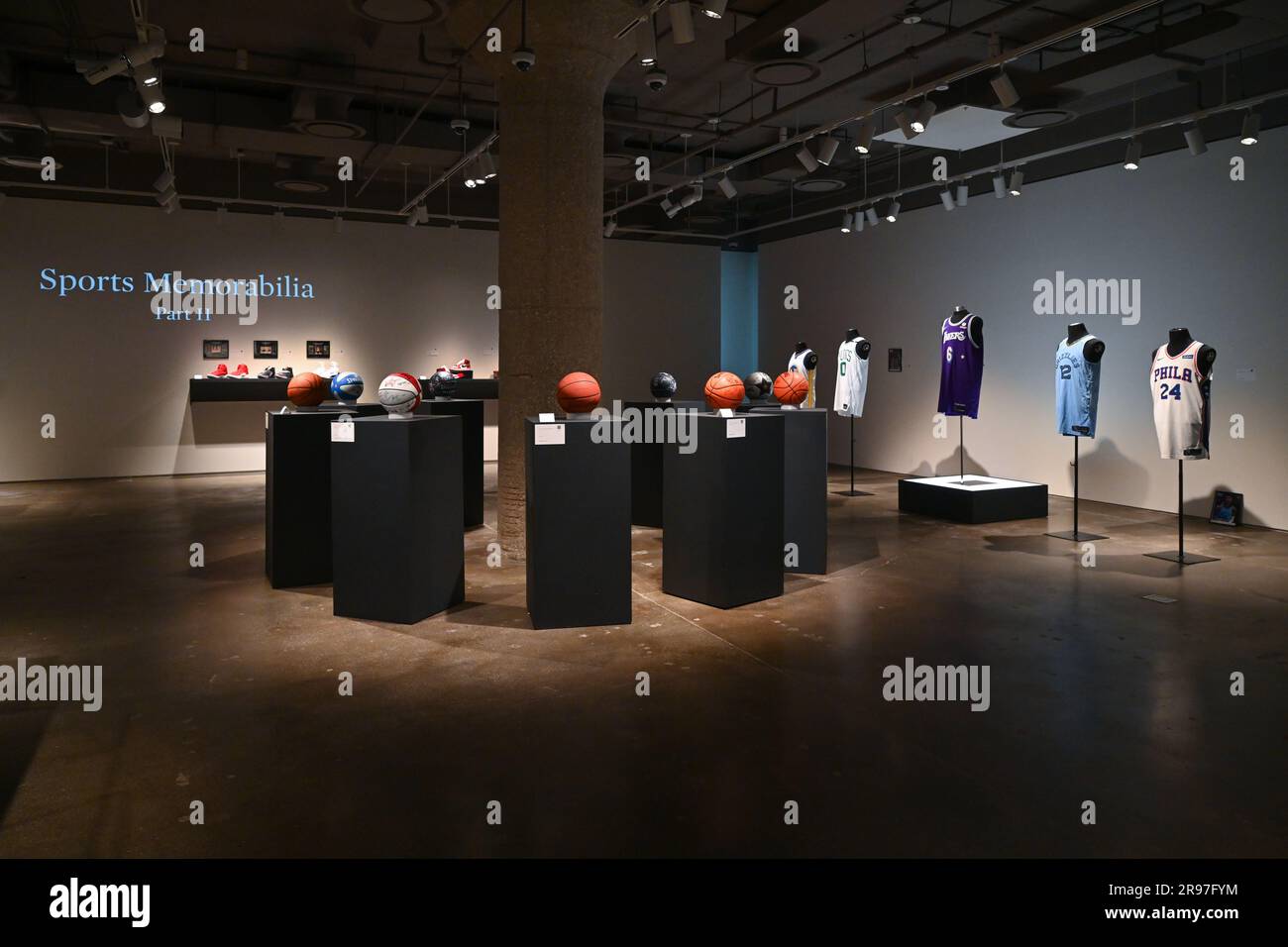 Memorabilla on display as part of 'Sports Memorabilla Part II' auction ...