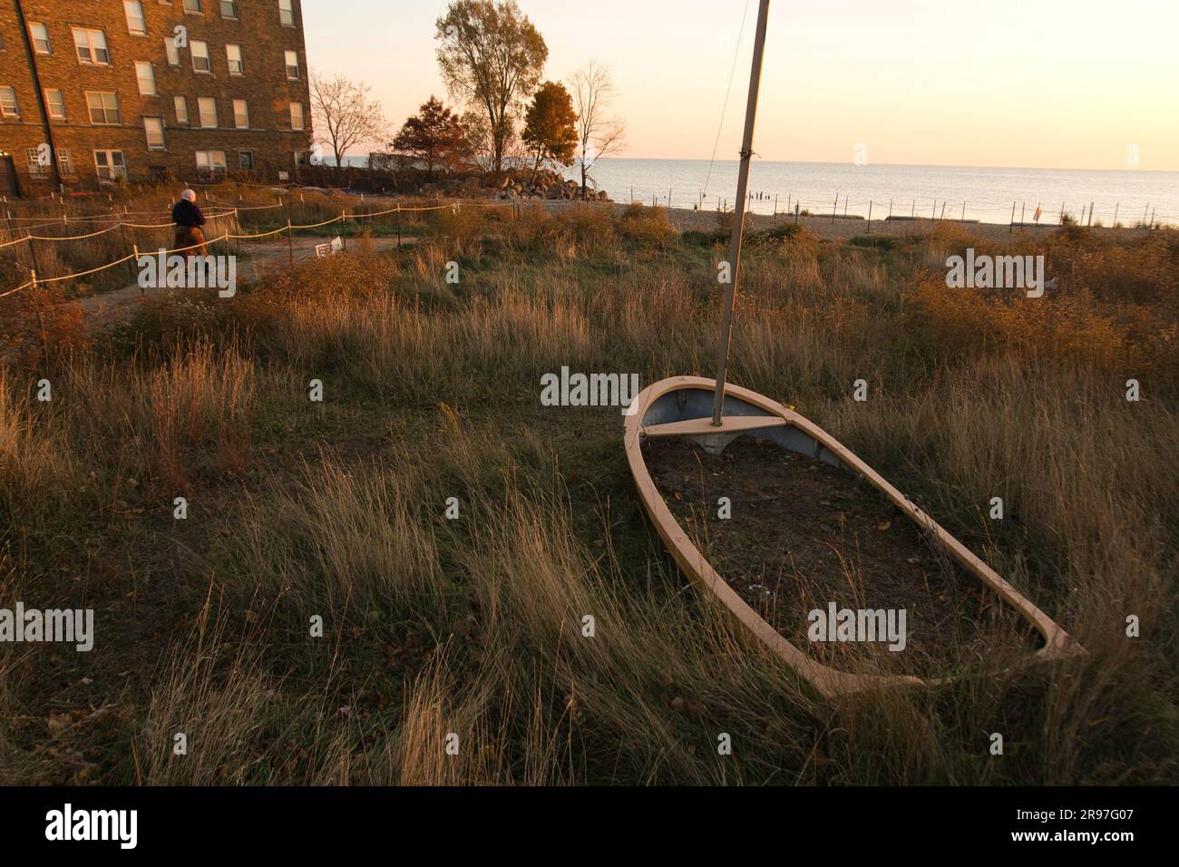 Leone Park along the coast of Lake Michigan in the neighborhood of ...