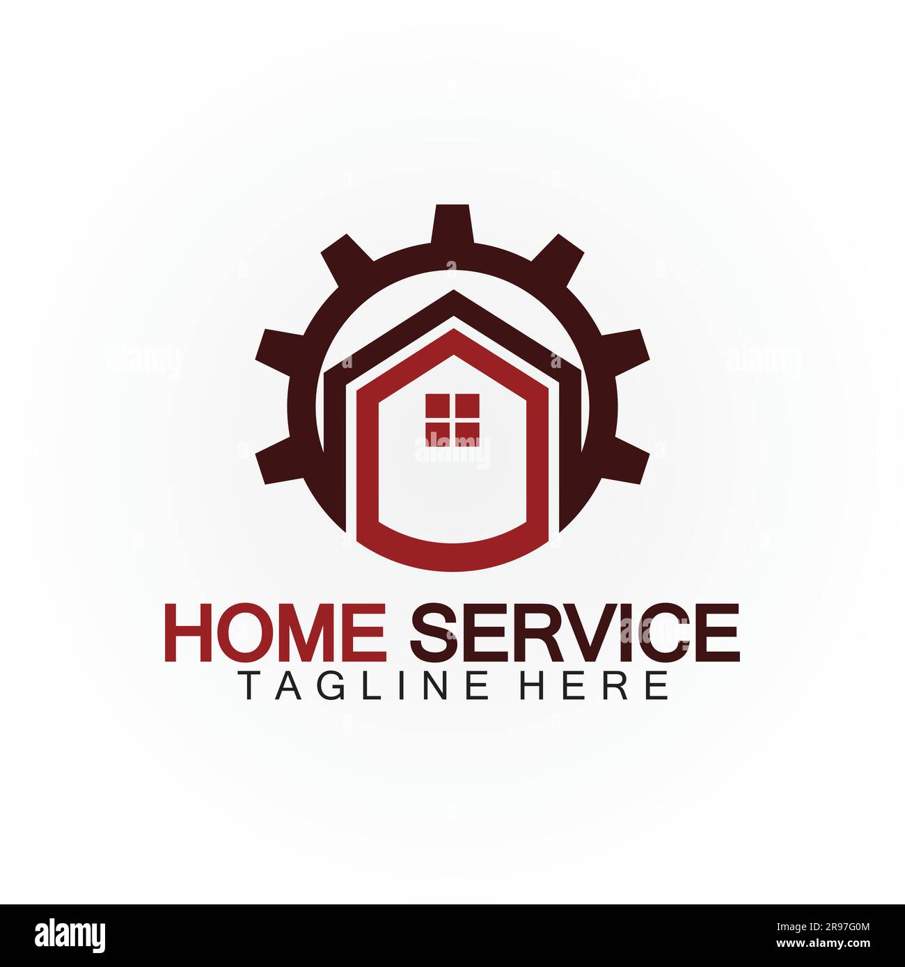 Home service logo, design concept gear and home, suitable for ...