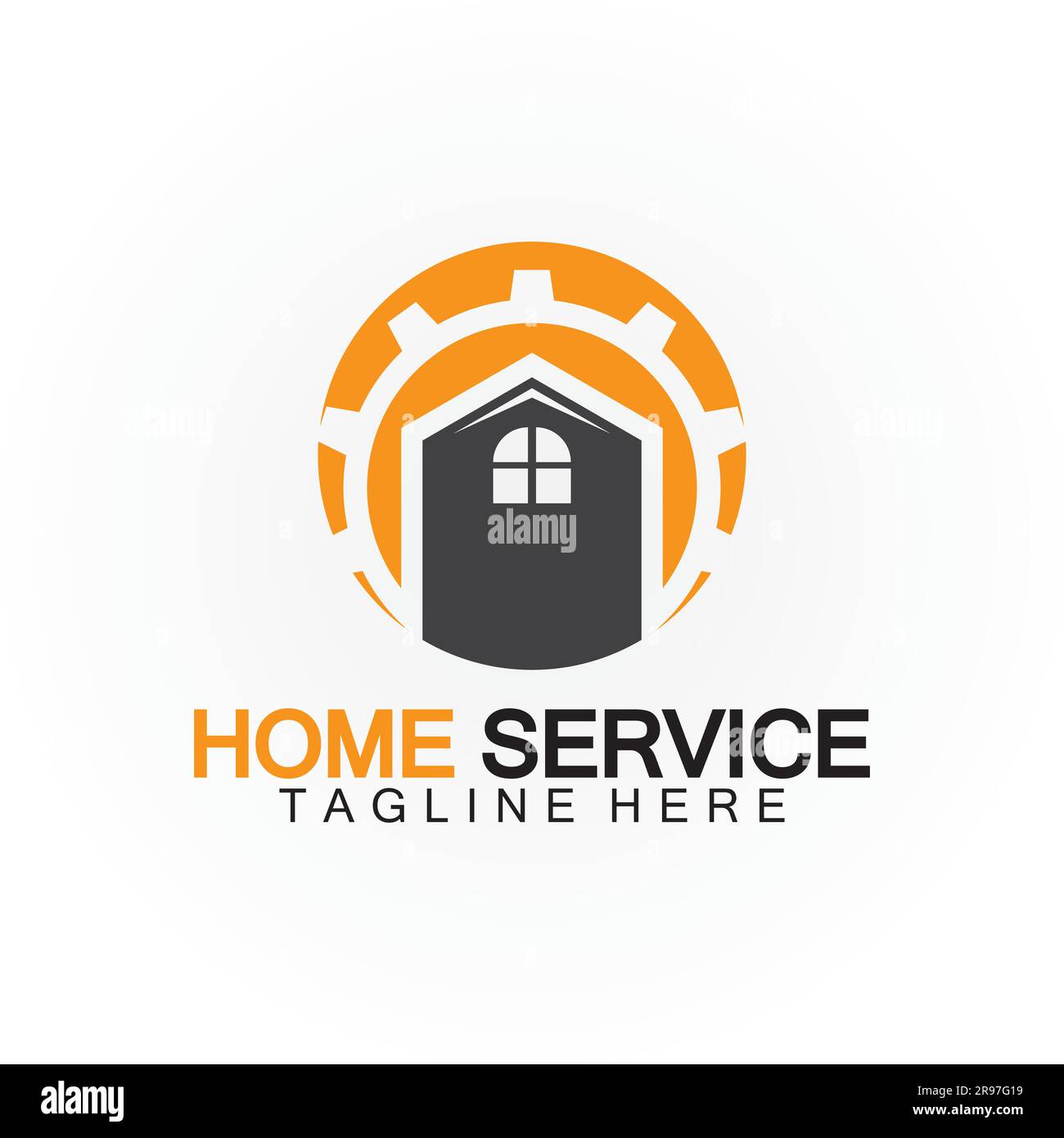 Home service logo, design concept gear and home, suitable for ...