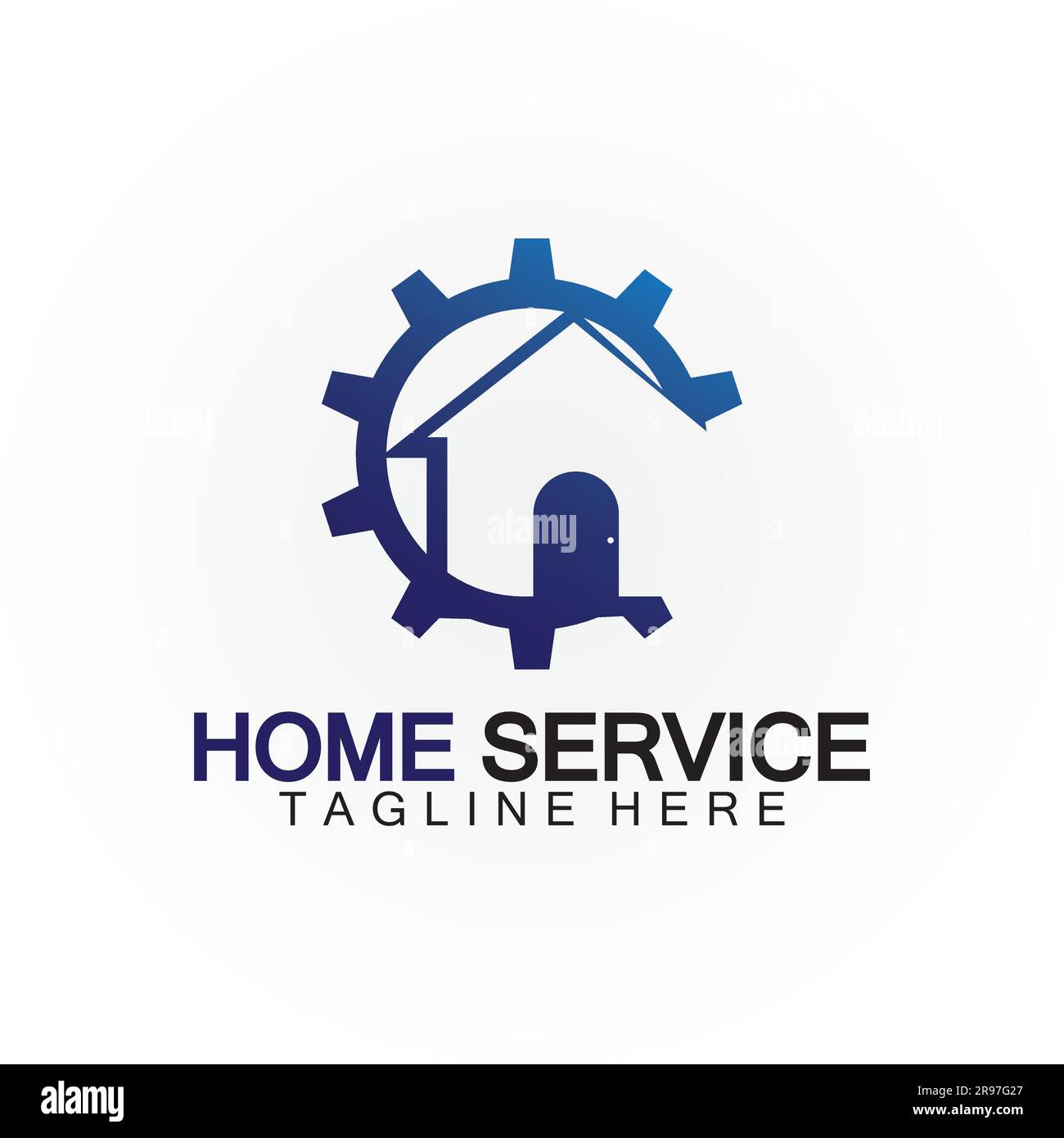 Home service logo, design concept gear and home, suitable for ...