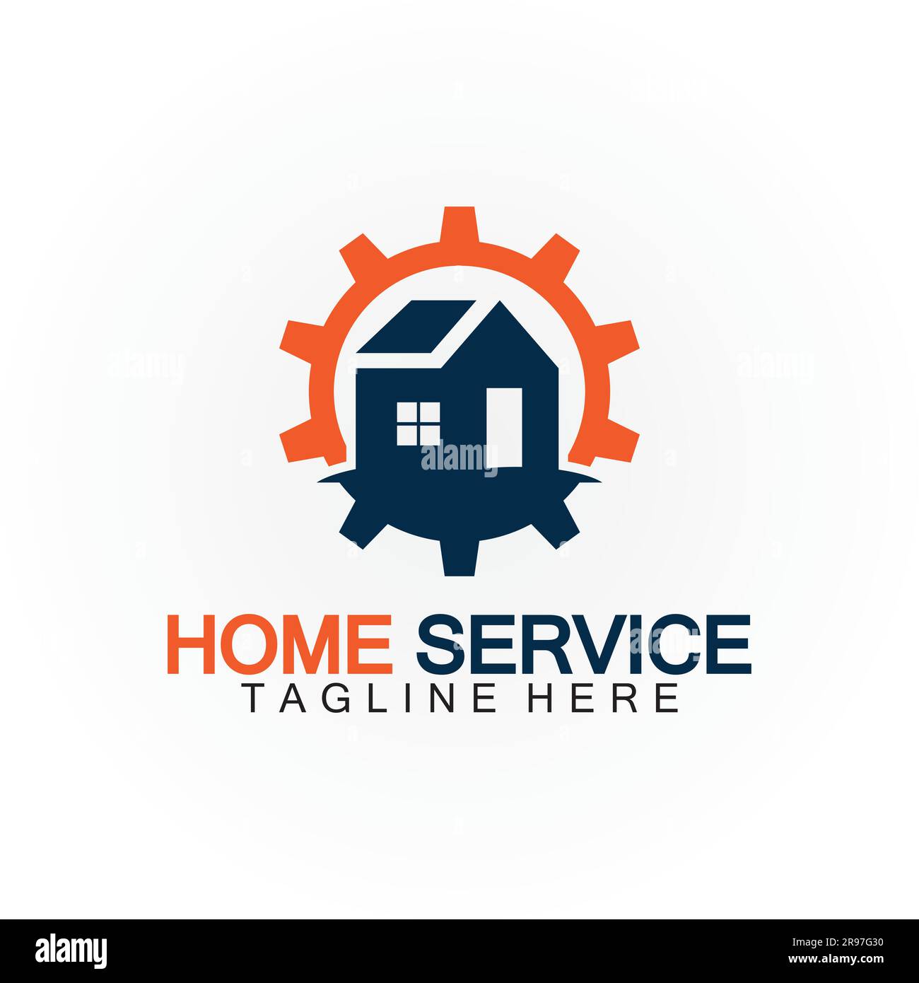 Home service logo, design concept gear and home, suitable for ...