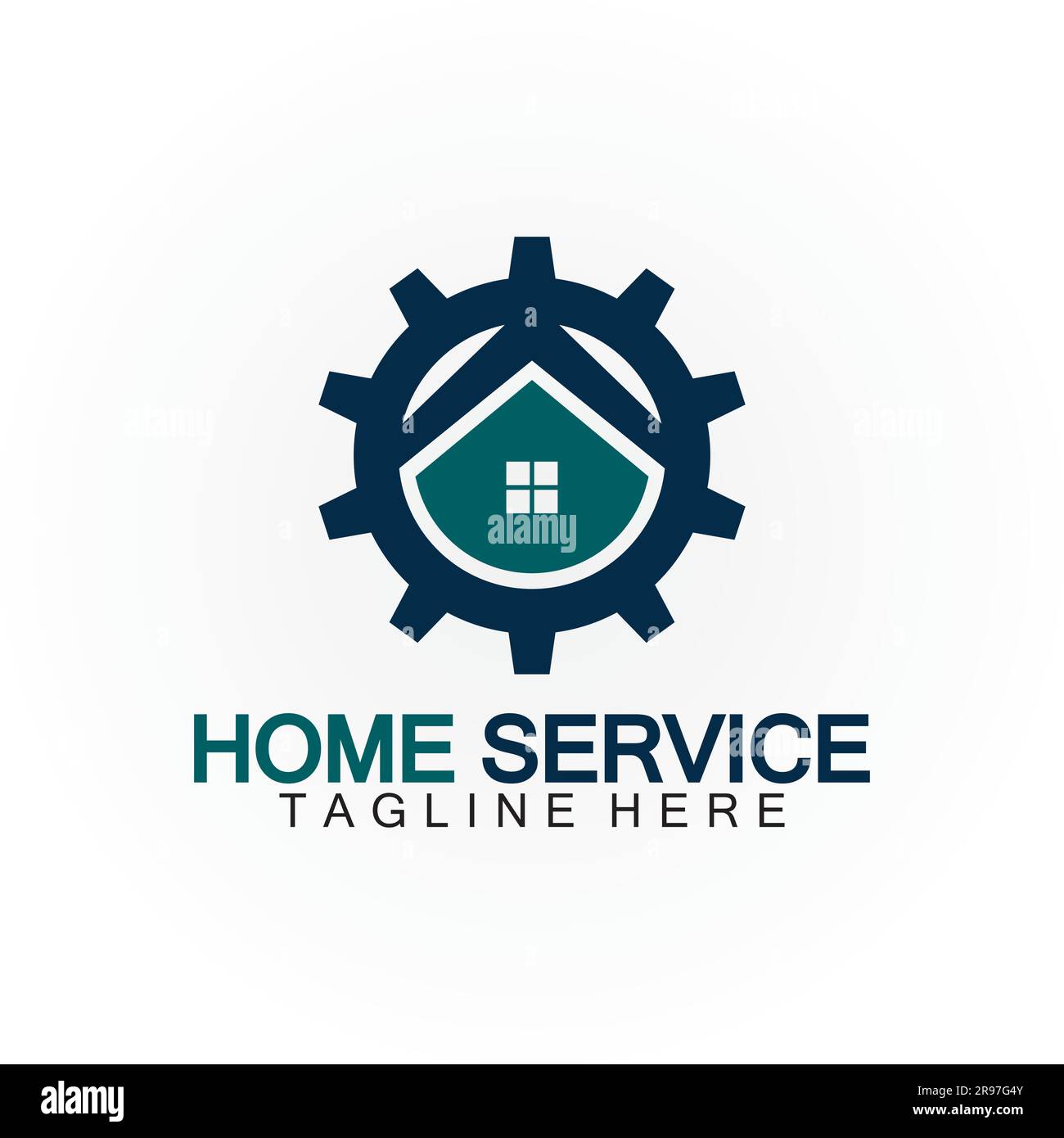 Home service logo, design concept gear and home, suitable for ...