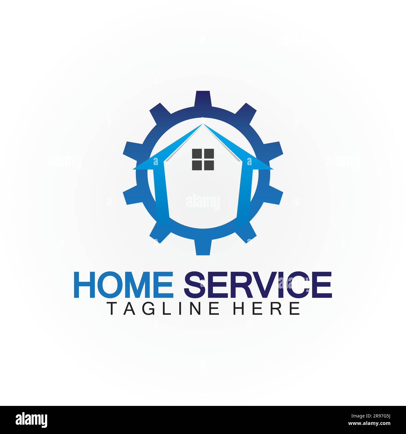 Home service logo, design concept gear and home, suitable for ...