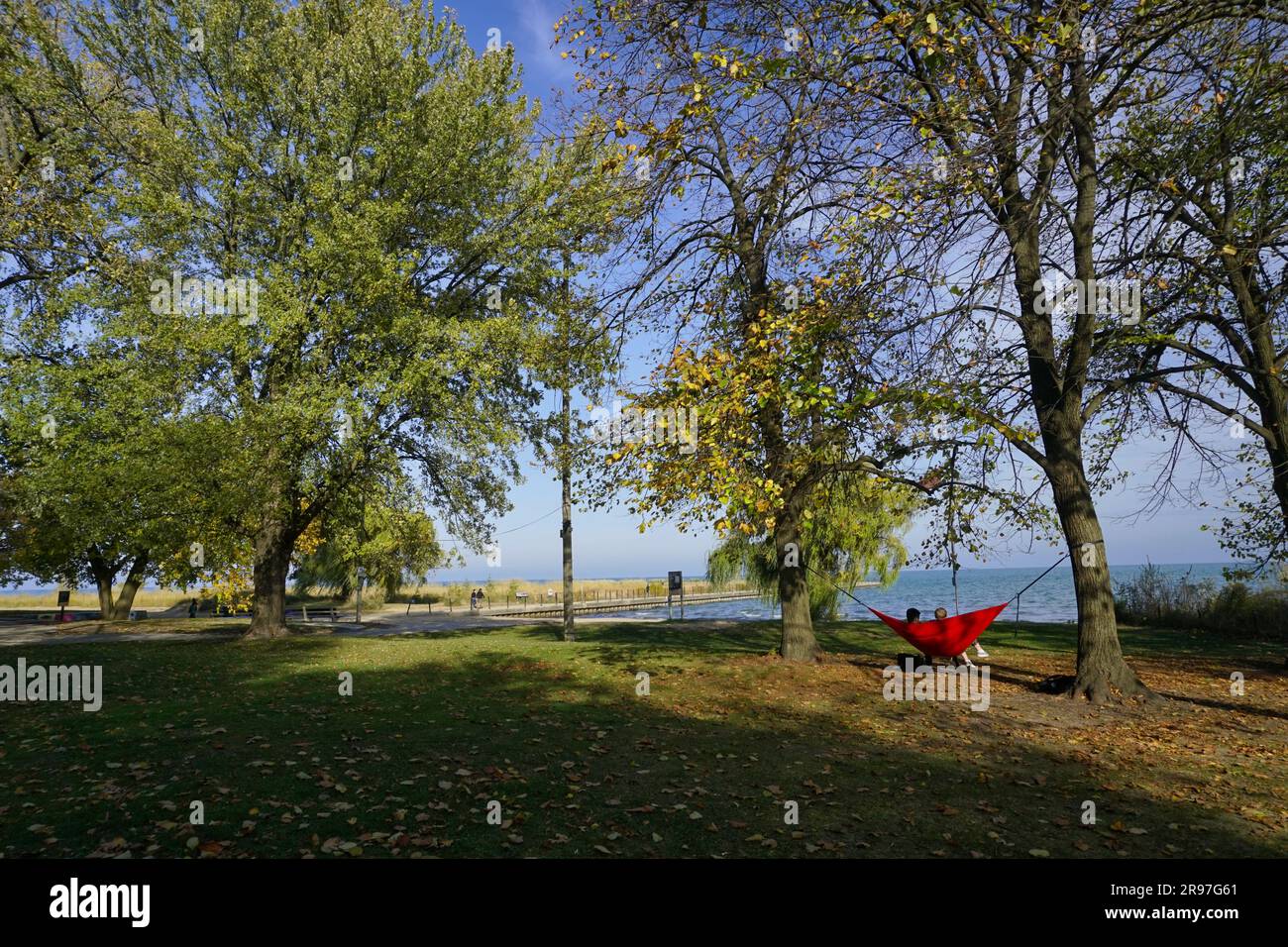 Tobey Prinz Beach Park at Loyola Beach. Chicago, Illinois, USA Stock ...
