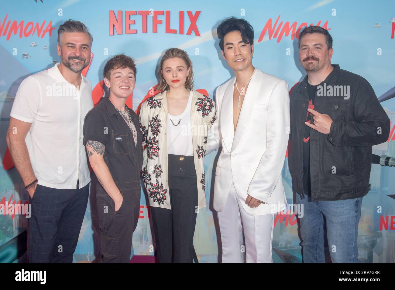 New York, USA. 24th June, 2023. (L-R) Troy Quane, ND Stevenson, Chloe ...